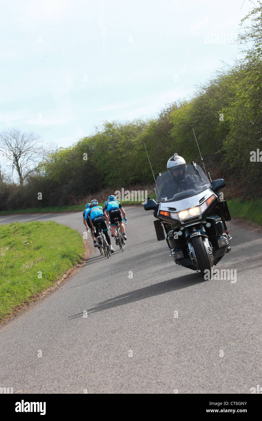 Honda Goldwing rider on the open roads of the Forest of Dean ...