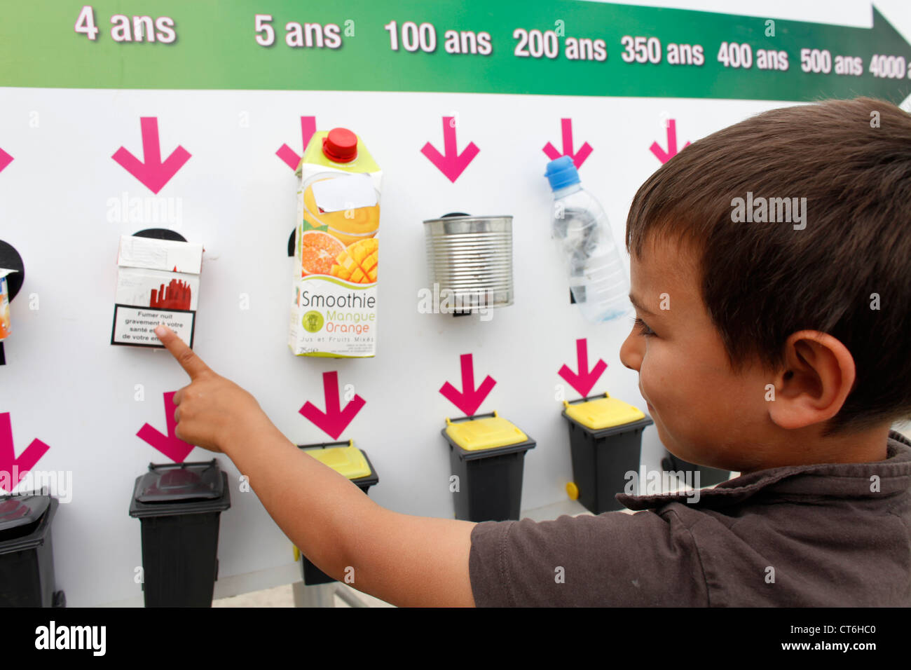 Recycling awareness raising campaign Stock Photo - Alamy