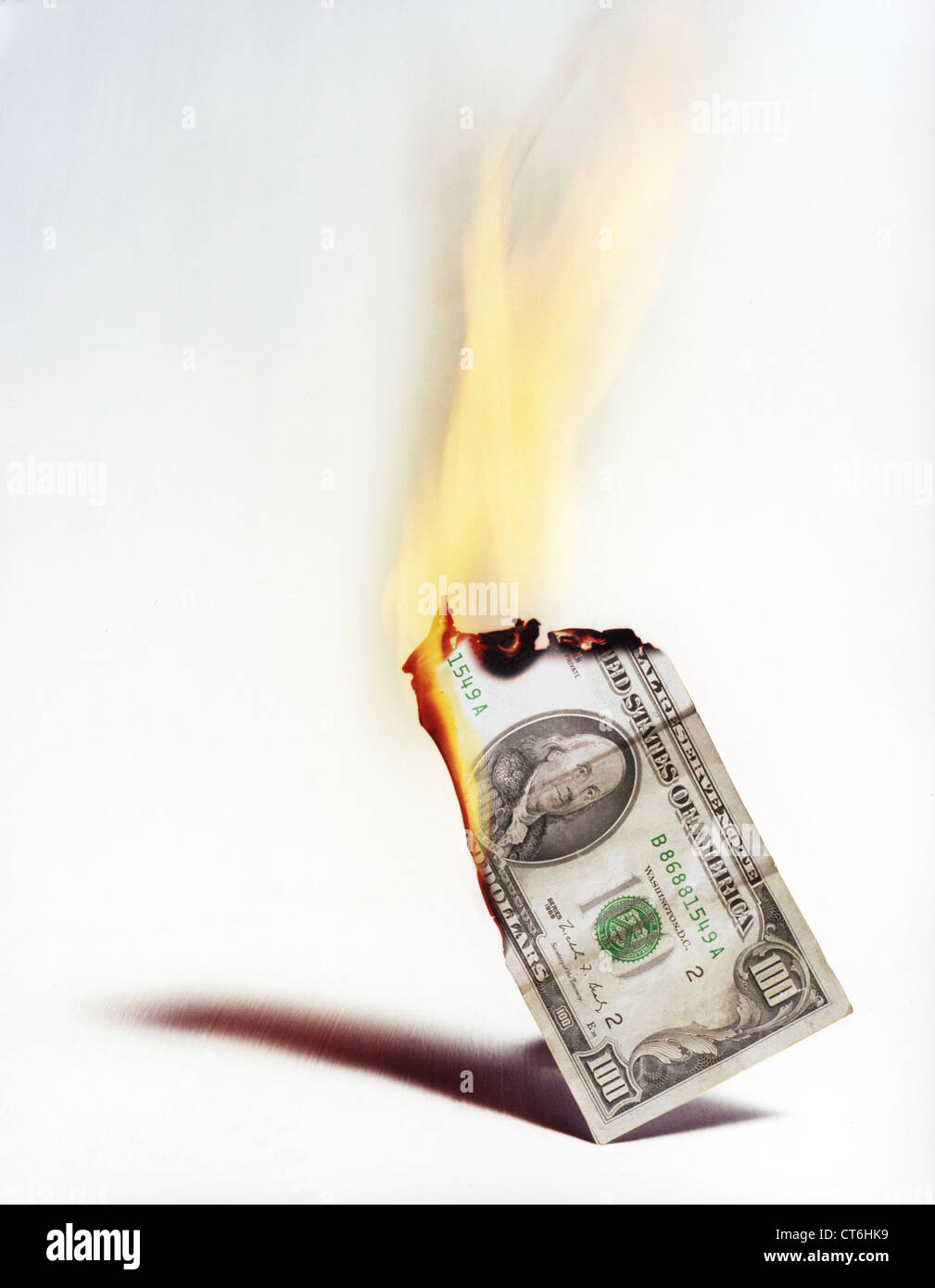 Burning dollar bill Stock Photo - Alamy