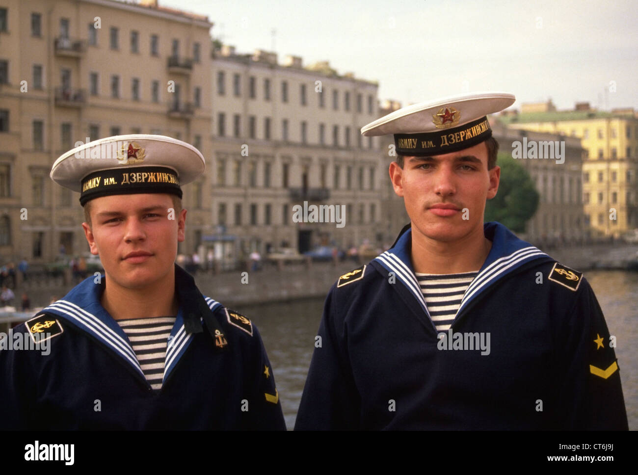 Portrait of two Russian sailors Stock Photo - Alamy