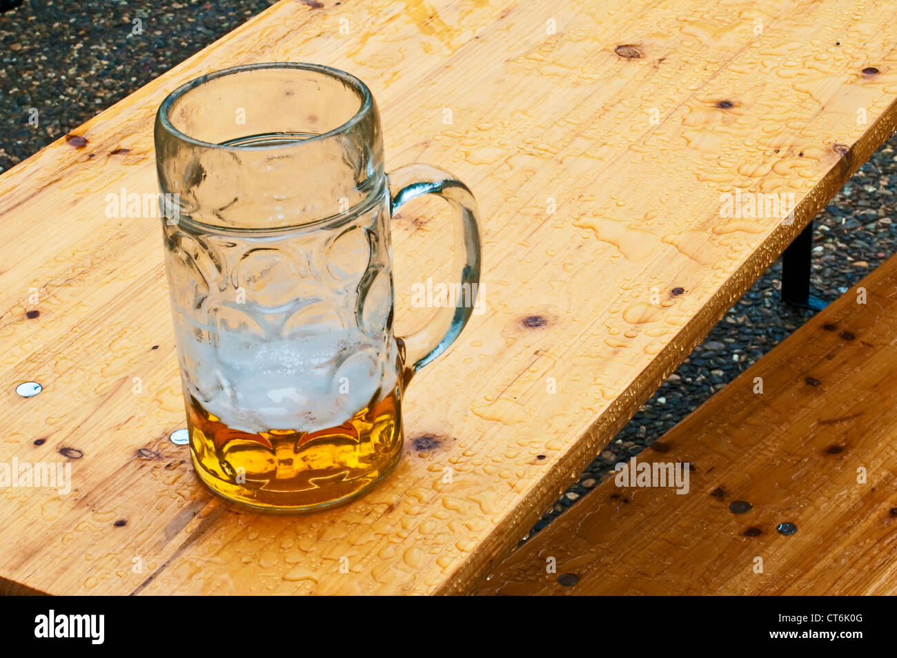 beer mug in rain Stock Photo - Alamy