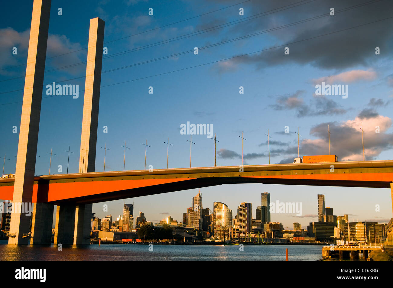 bolte bridge and Melbourne skyline and Yarra River, Australia Stock ...