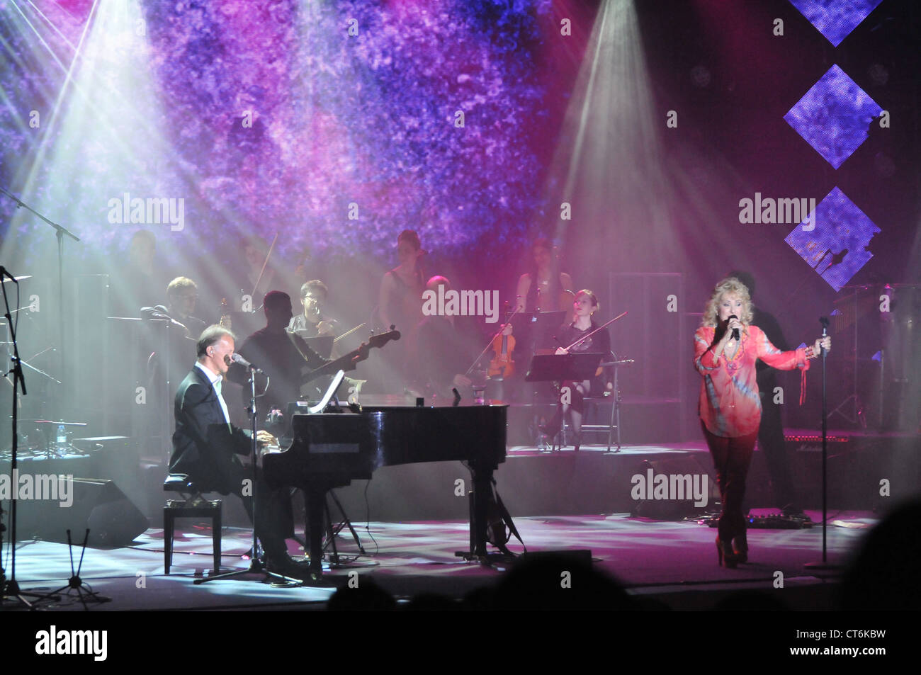Matti Caspi and Riki Gal during a joint performance "What Is Love Stock ...