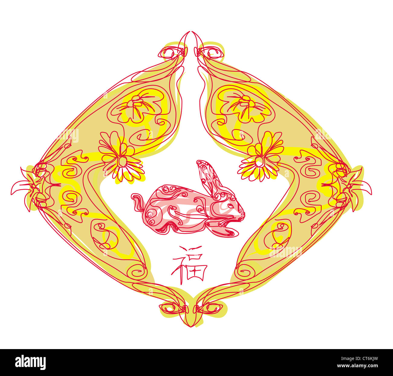 Paper cutting of rabbit Cut Out Stock Images & Pictures - Alamy