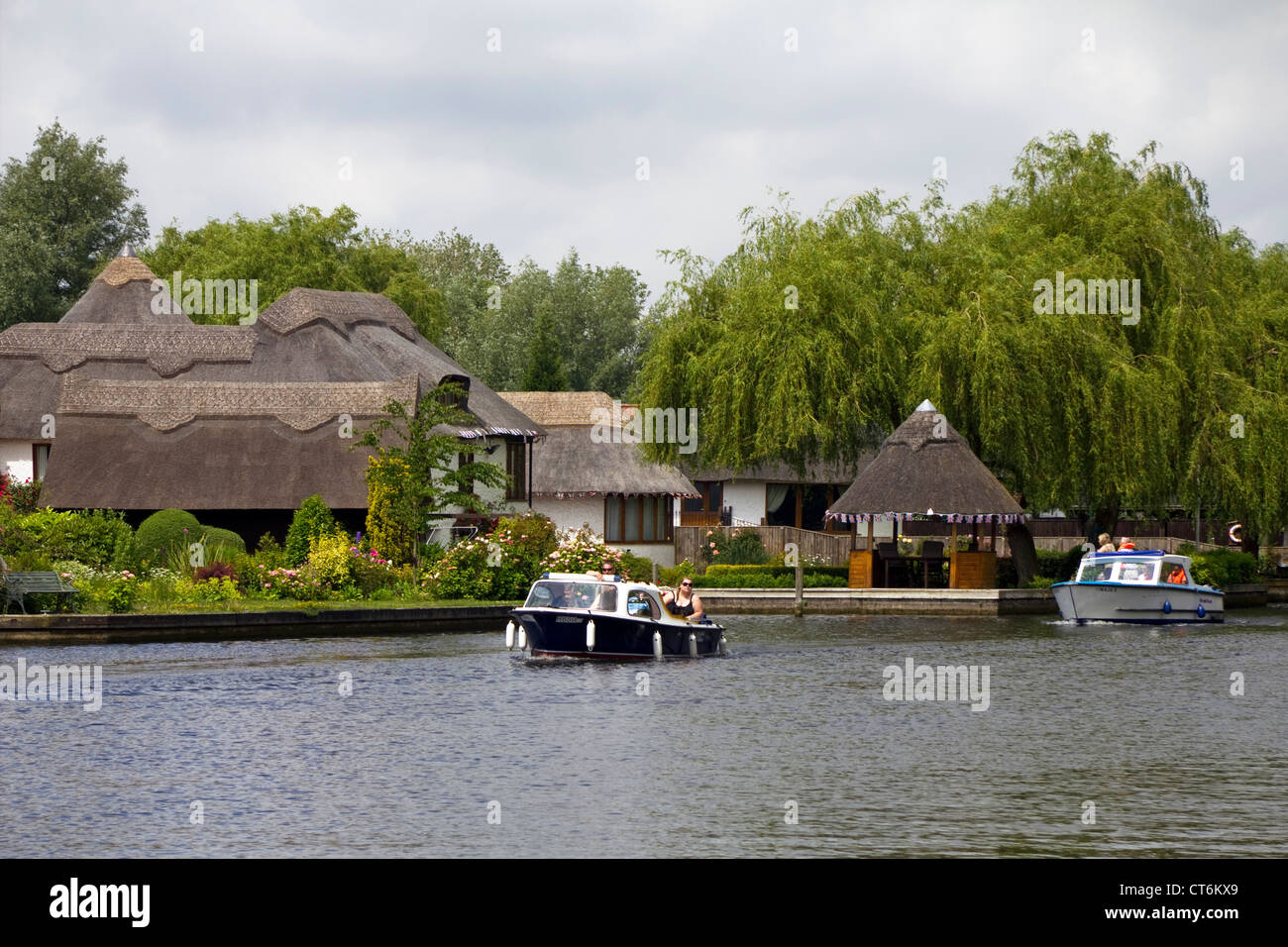 River Bure Norfolk Broads near Wroxham Norfolk East Anglia Stock Photo ...