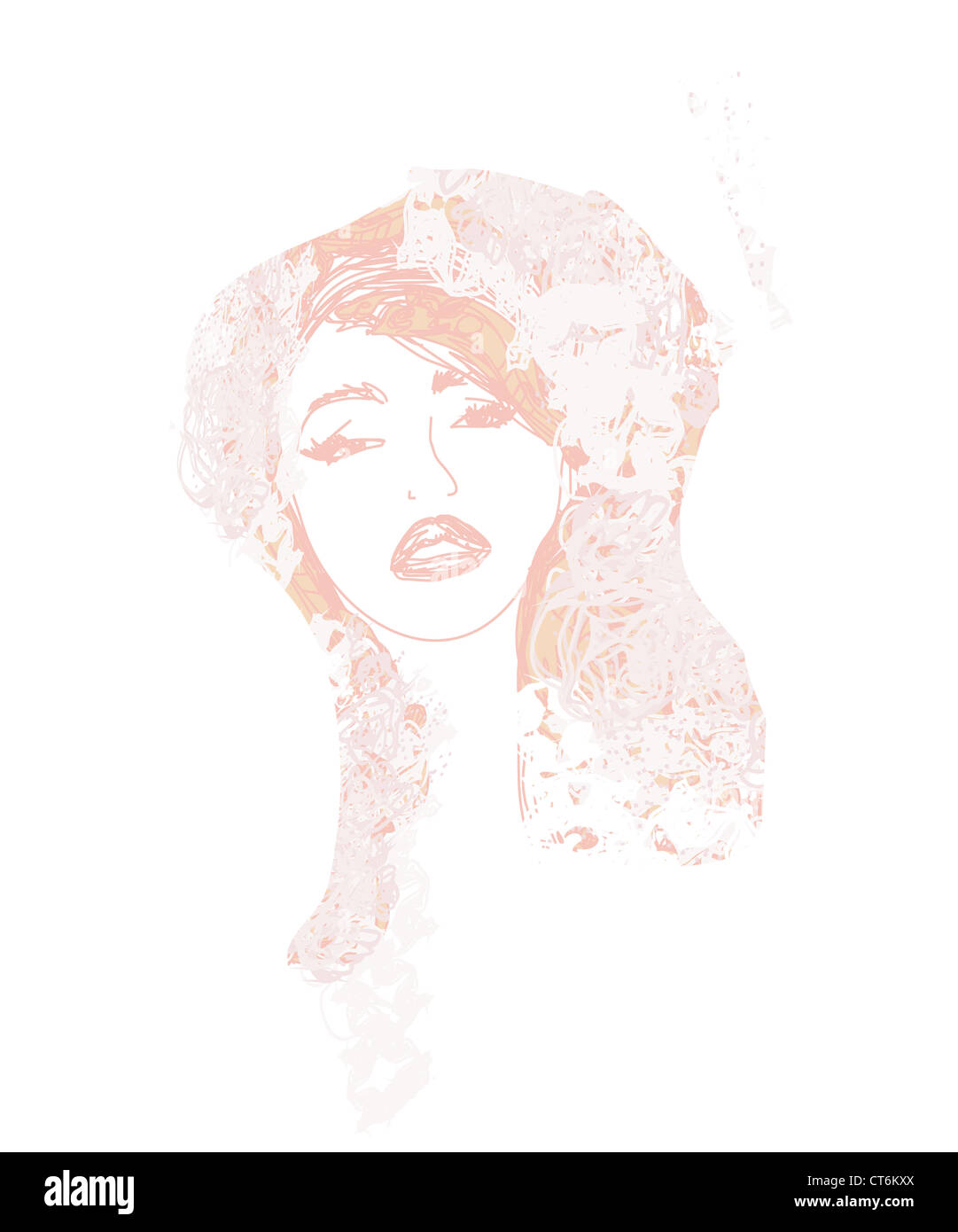 Abstract Beautiful Woman portrait Stock Photo - Alamy