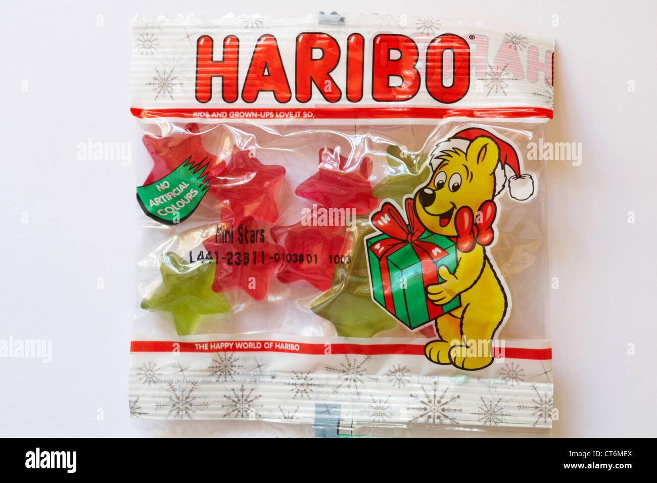 packet of Haribo mini stars sweets isolated on white background Stock ...