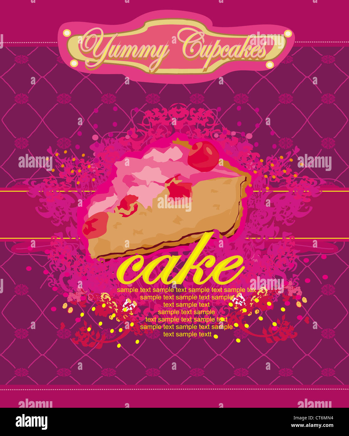 menu coffee shop with cake Stock Photo - Alamy