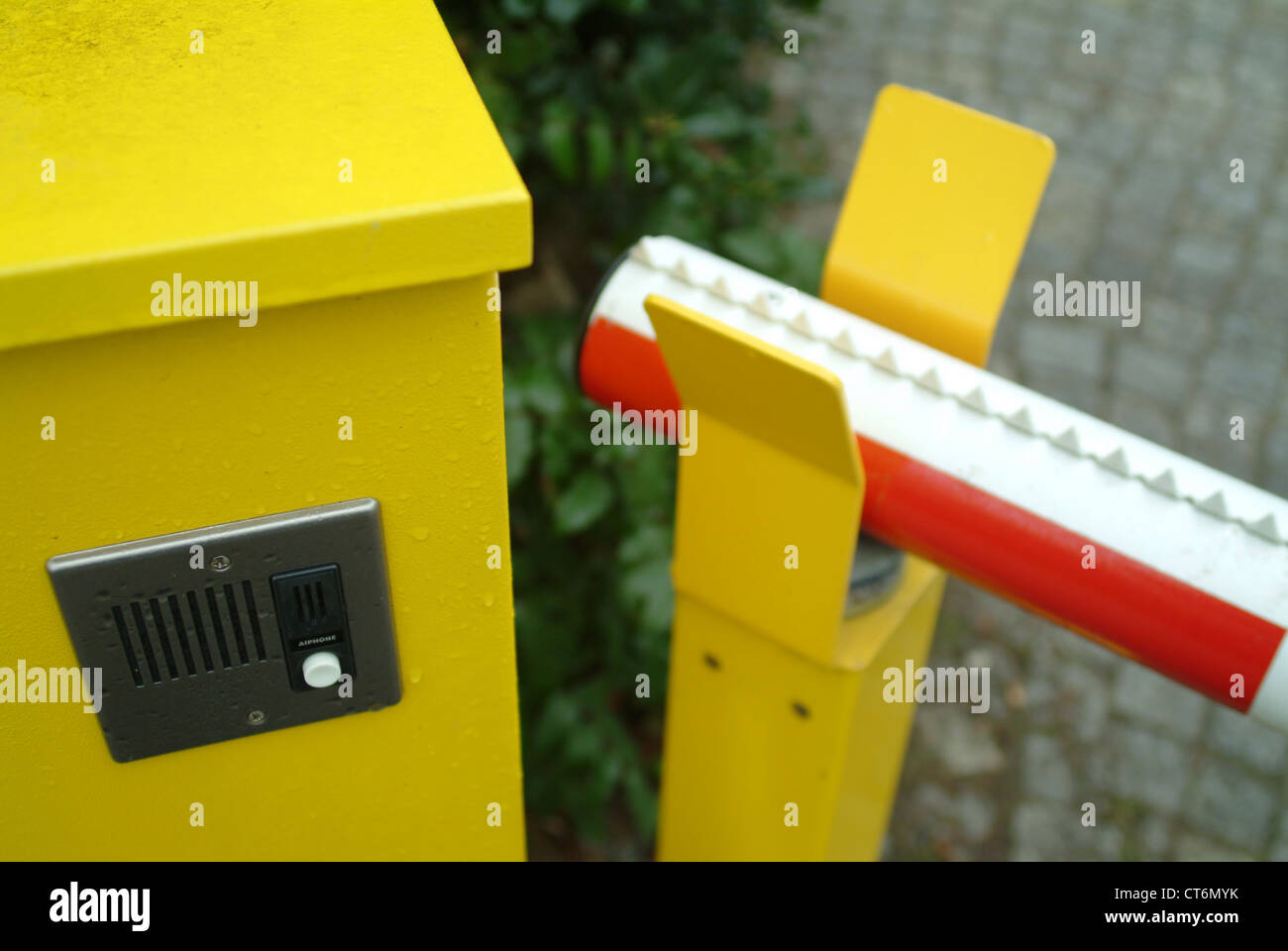 Barrier and intercom Stock Photo - Alamy