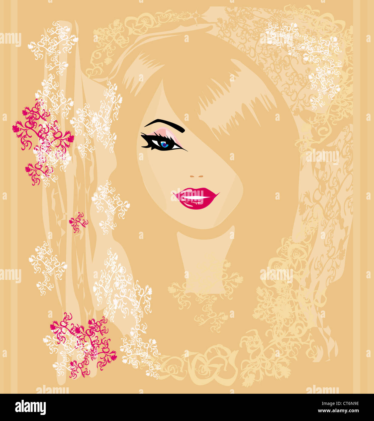 Abstract Beautiful Woman portrait Stock Photo - Alamy