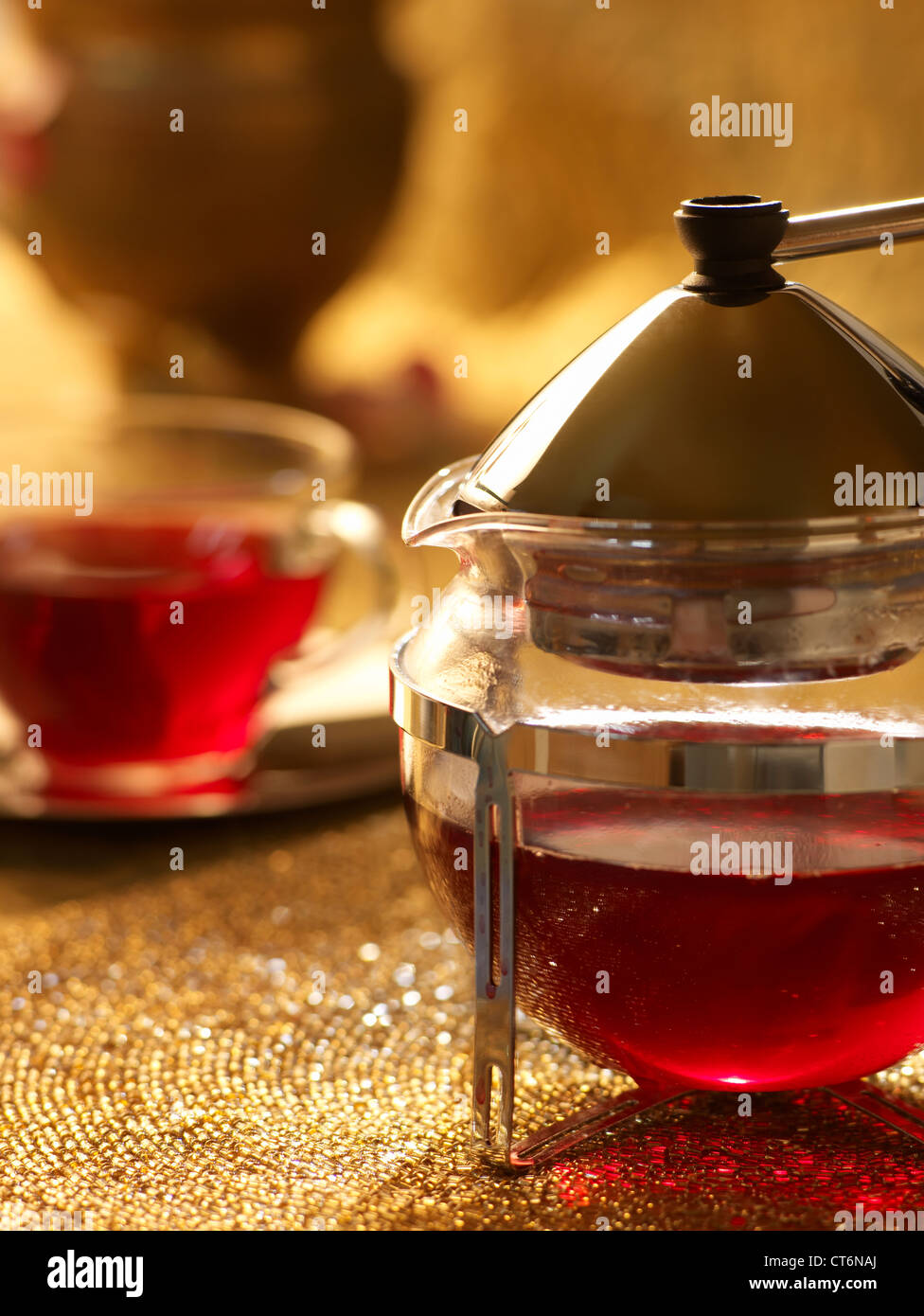 red tea and teacup Stock Photo - Alamy