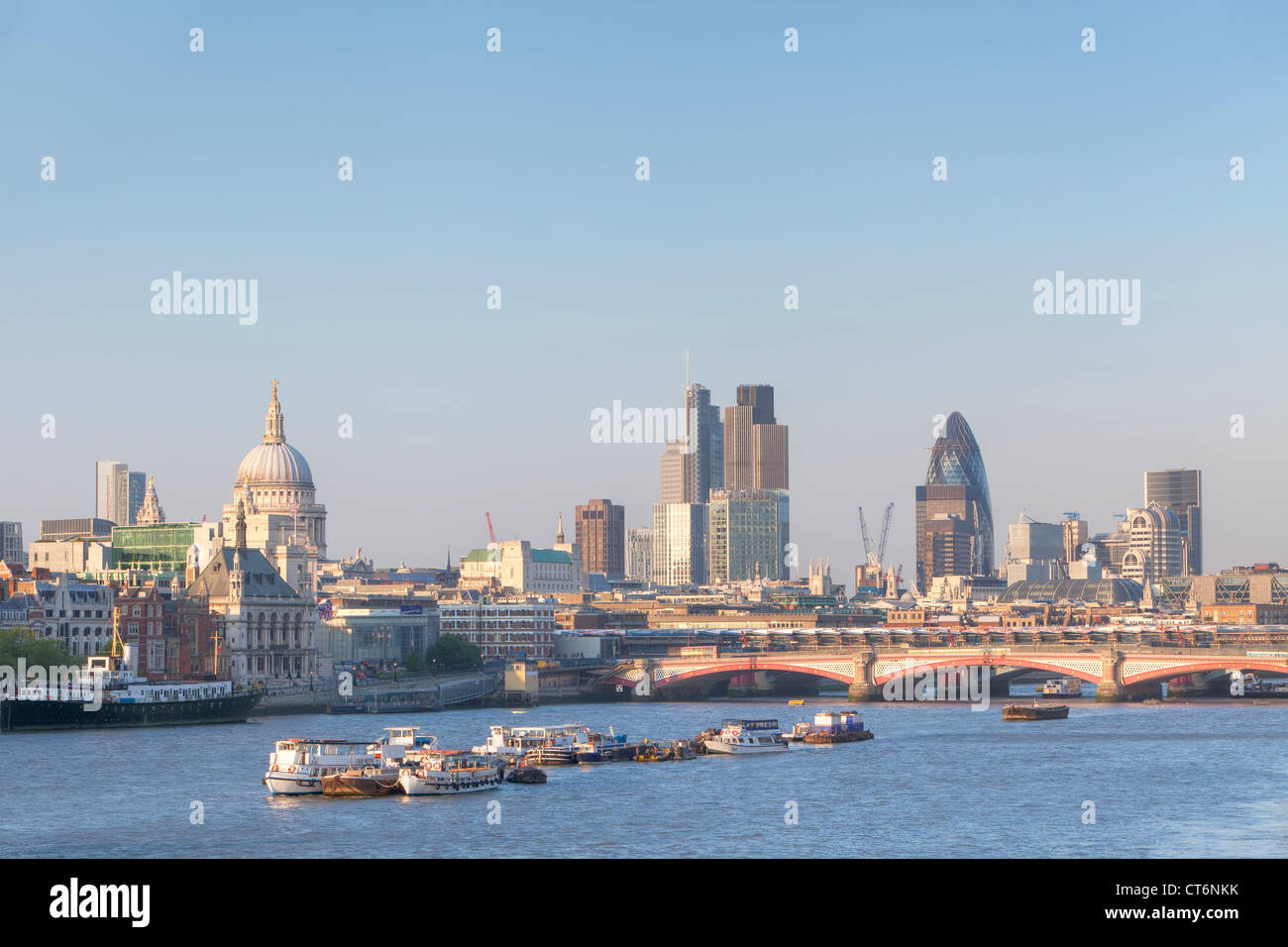 London skyline and river Thames, London, England Stock Photo - Alamy