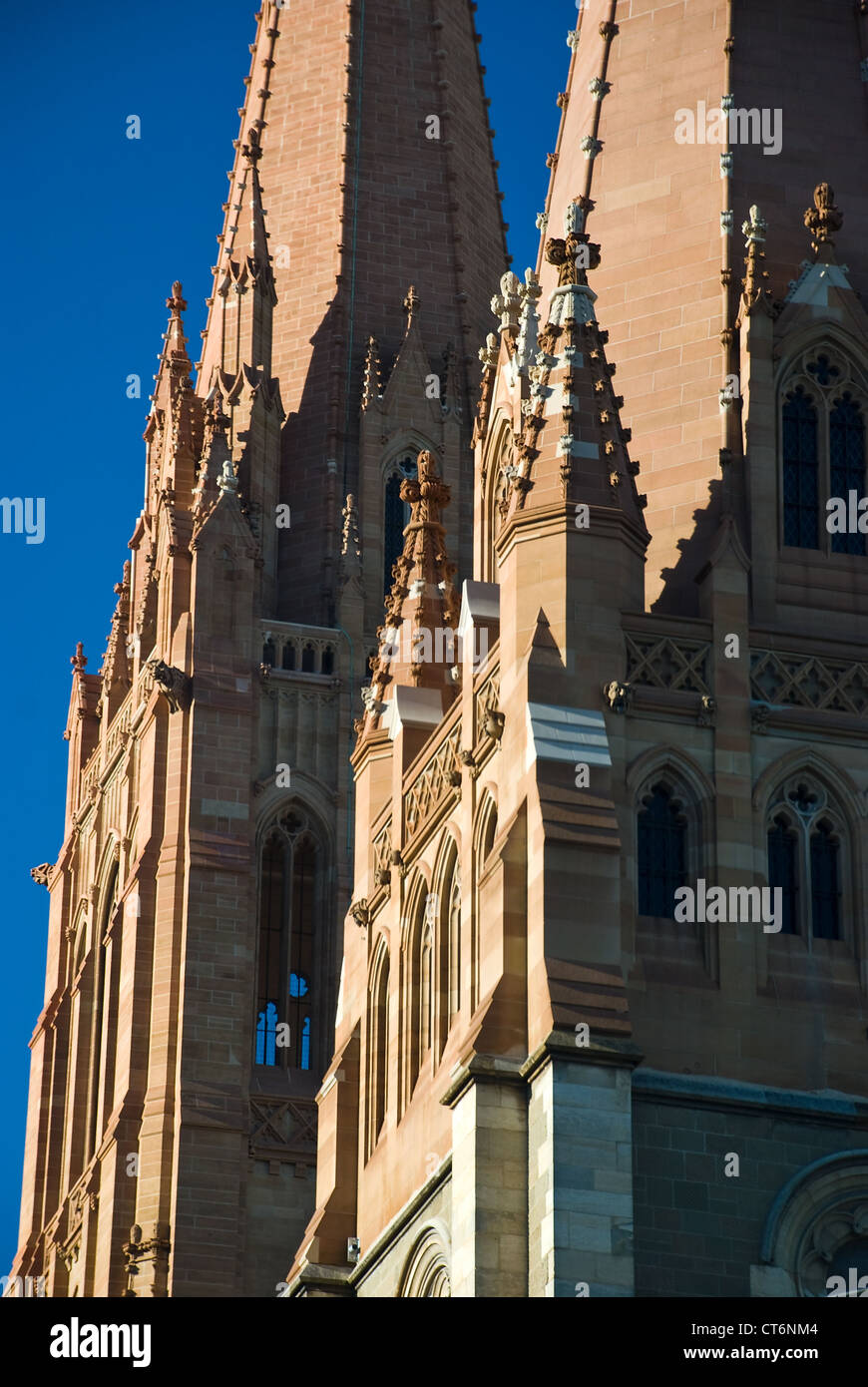 St. Pauls Cathedral spires. melbourne victoria australia Stock Photo ...