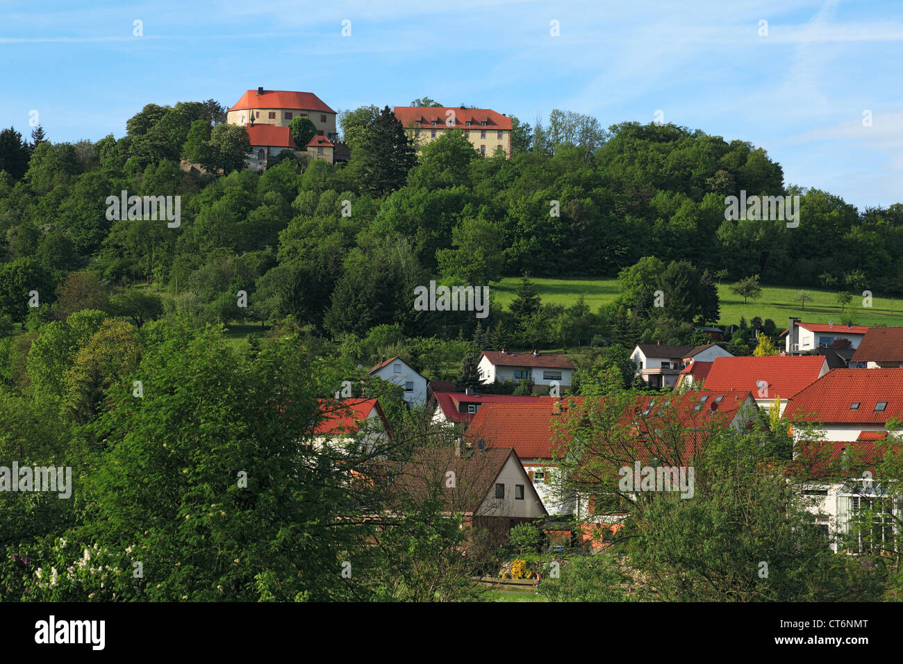 Stadtansicht mit Schloss Reichenberg, Reichelsheim (Odenwald), Geo ...