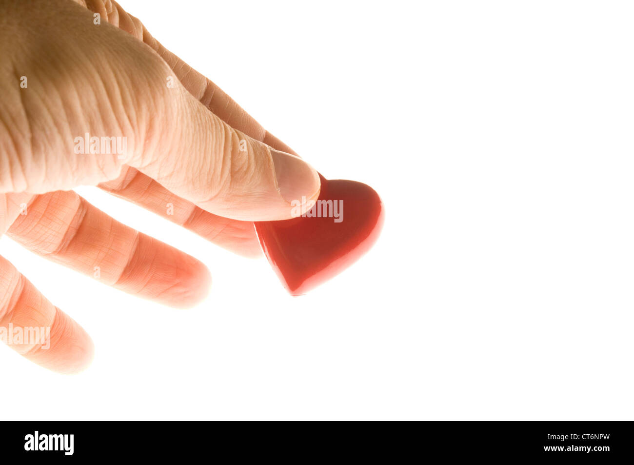 male hand giving a valentine heart shape, love concept Stock Photo - Alamy