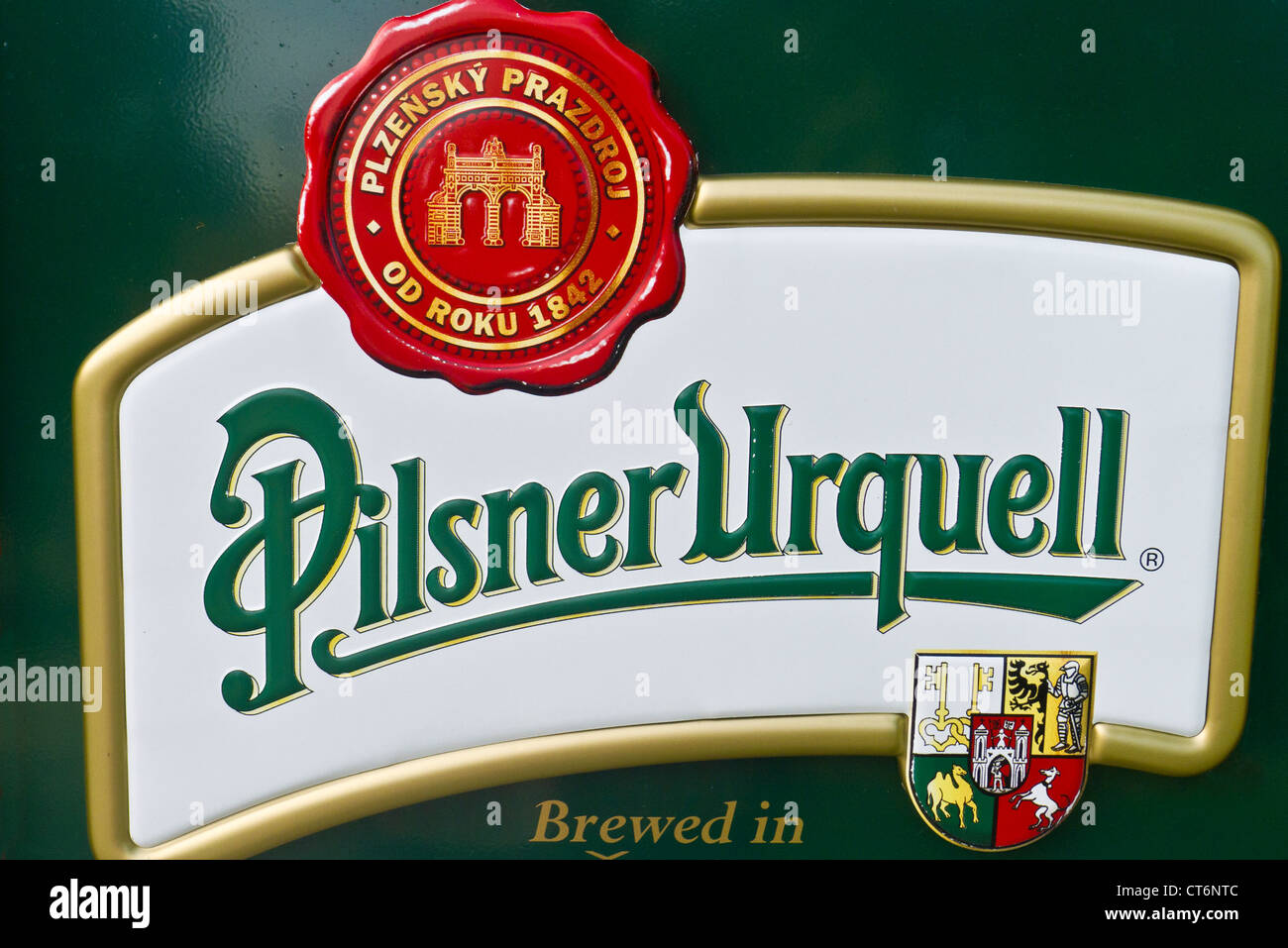 Pilsner urquell logo hi-res stock photography and images - Alamy
