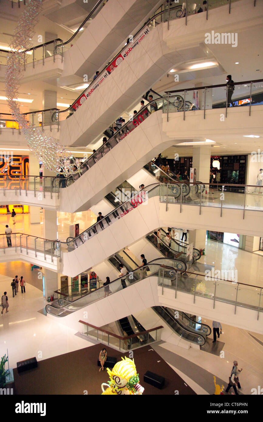 It's a photo of the interior of a shopping Mall in Bangkok in Thailand ...