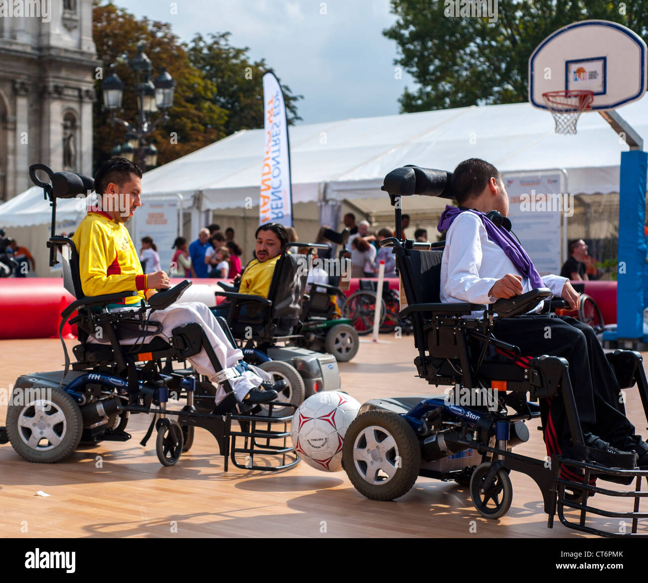 Paris, FRANCE - French Handicapped Athletes in Basketball Match on ...