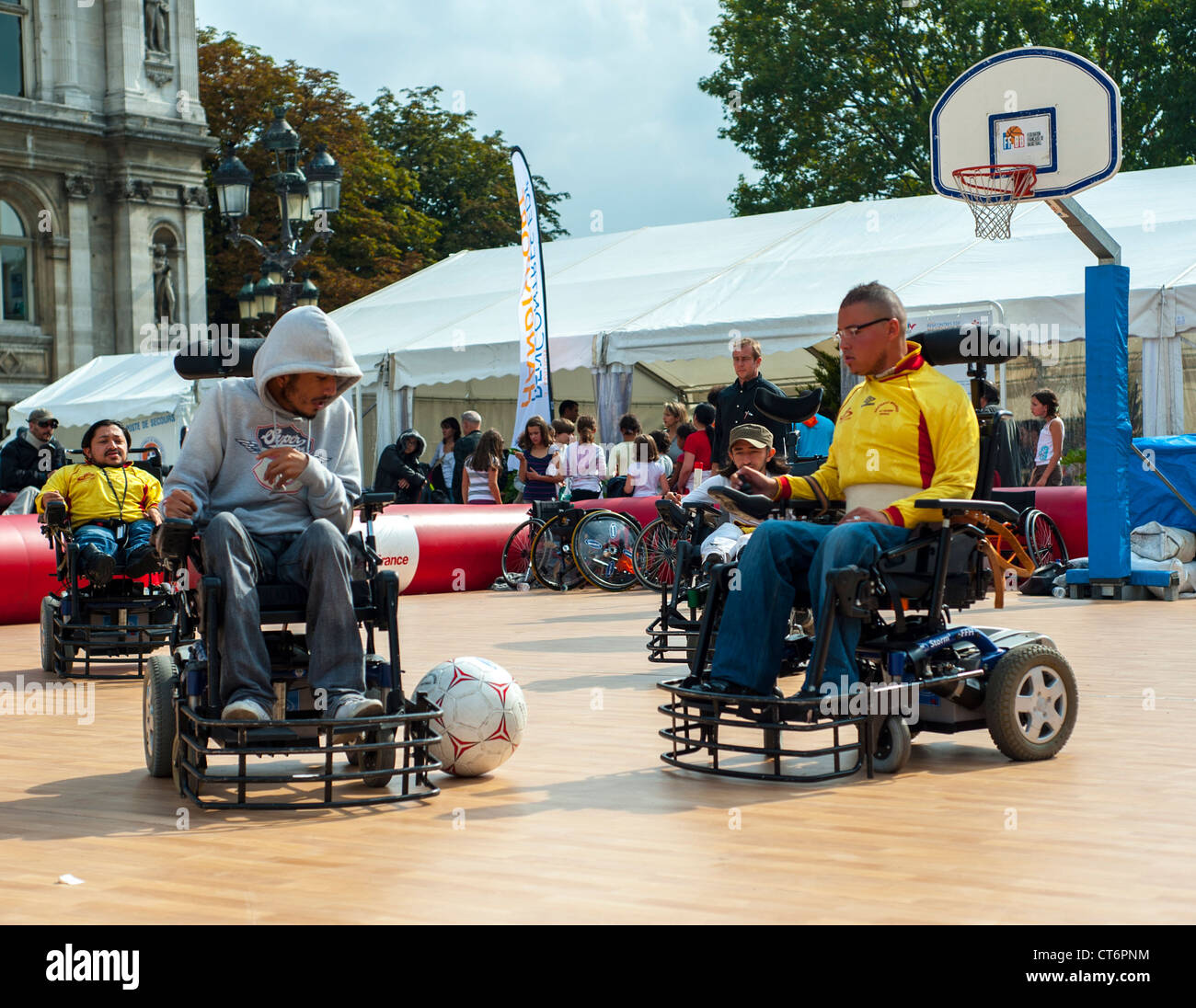 Paris, FRANCE - French Handicapped Athletes in Basketball Match on ...