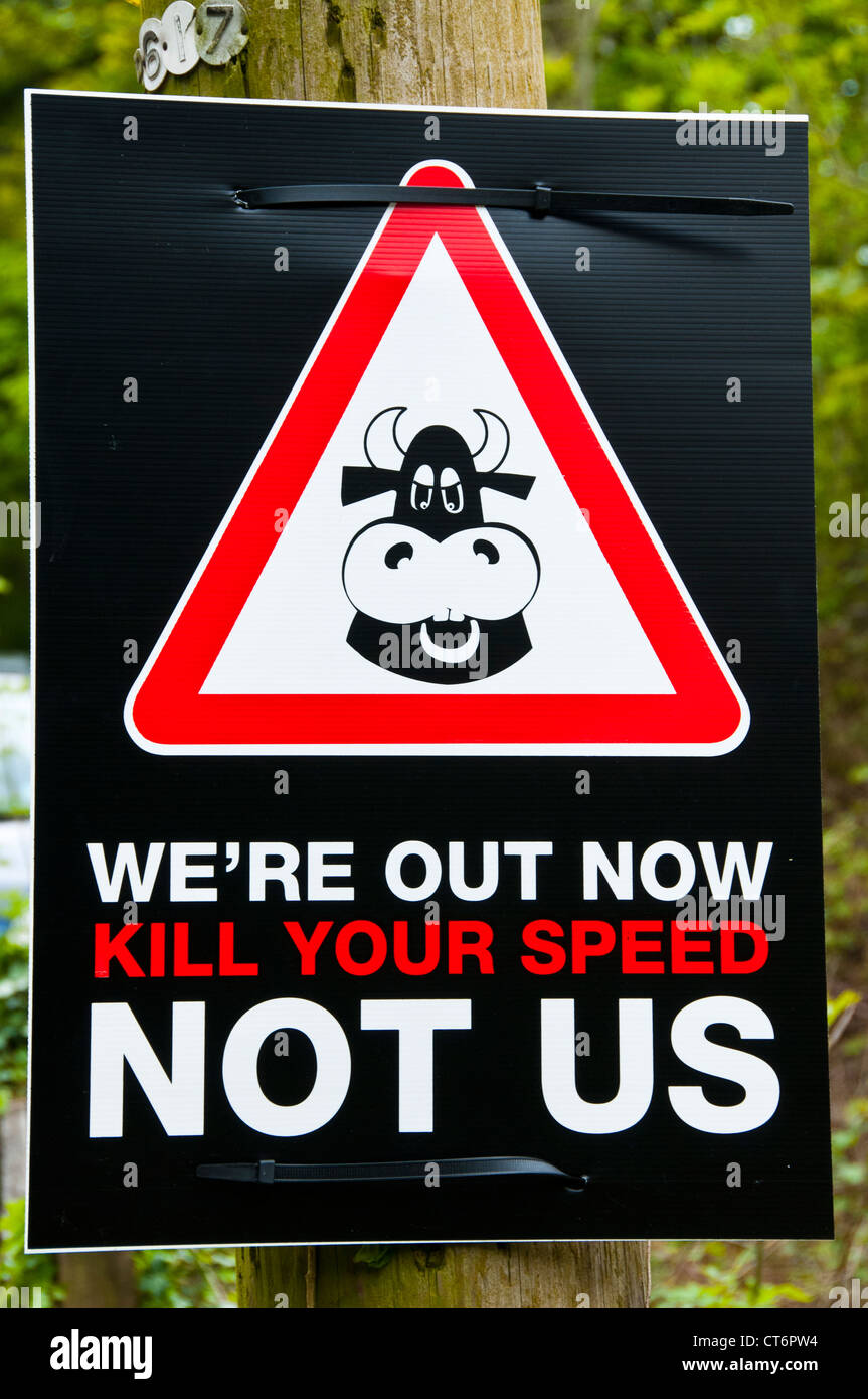 Reduce speed sign hi-res stock photography and images - Alamy