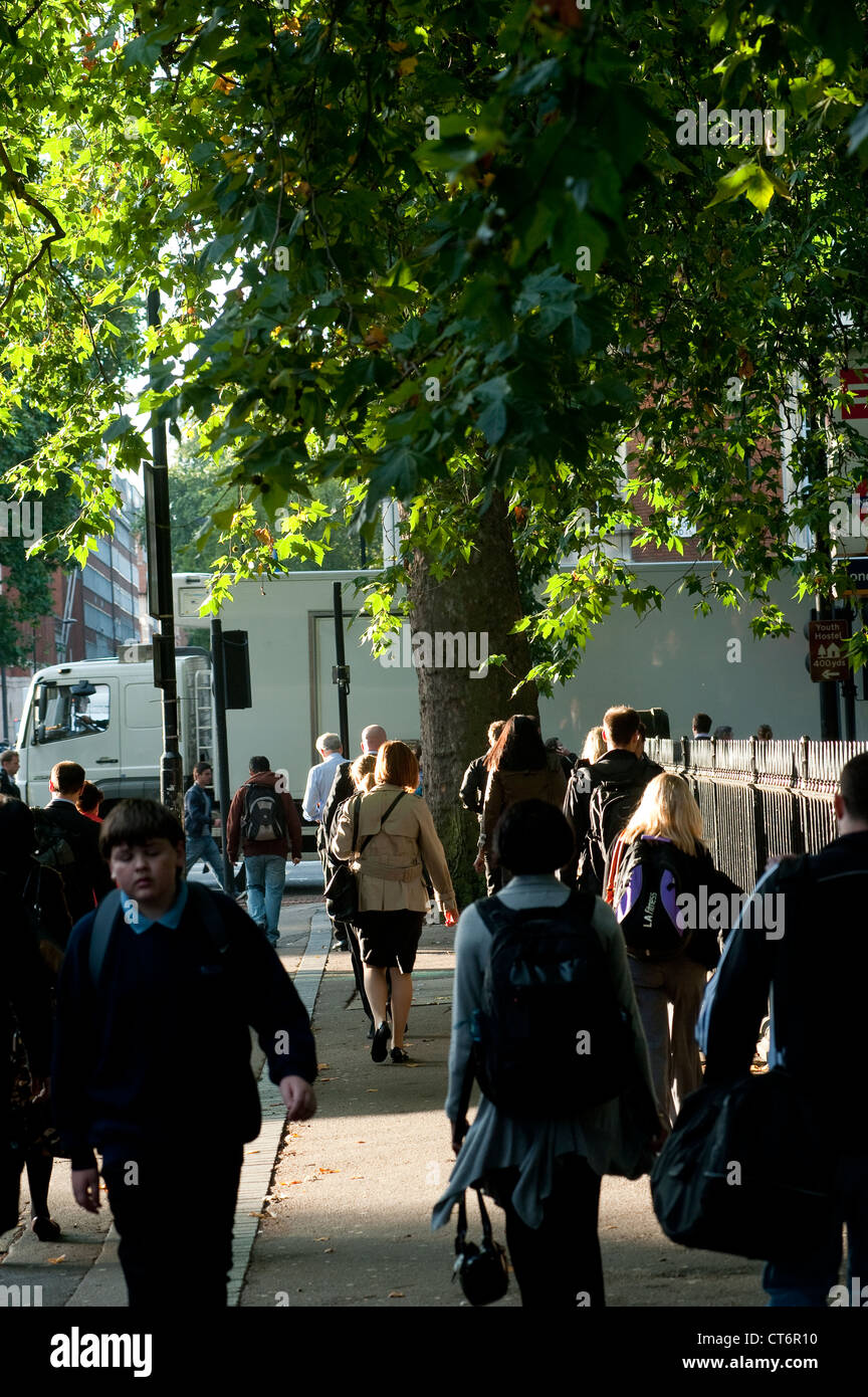 People person pedestrians busy pavement walking hi-res stock ...