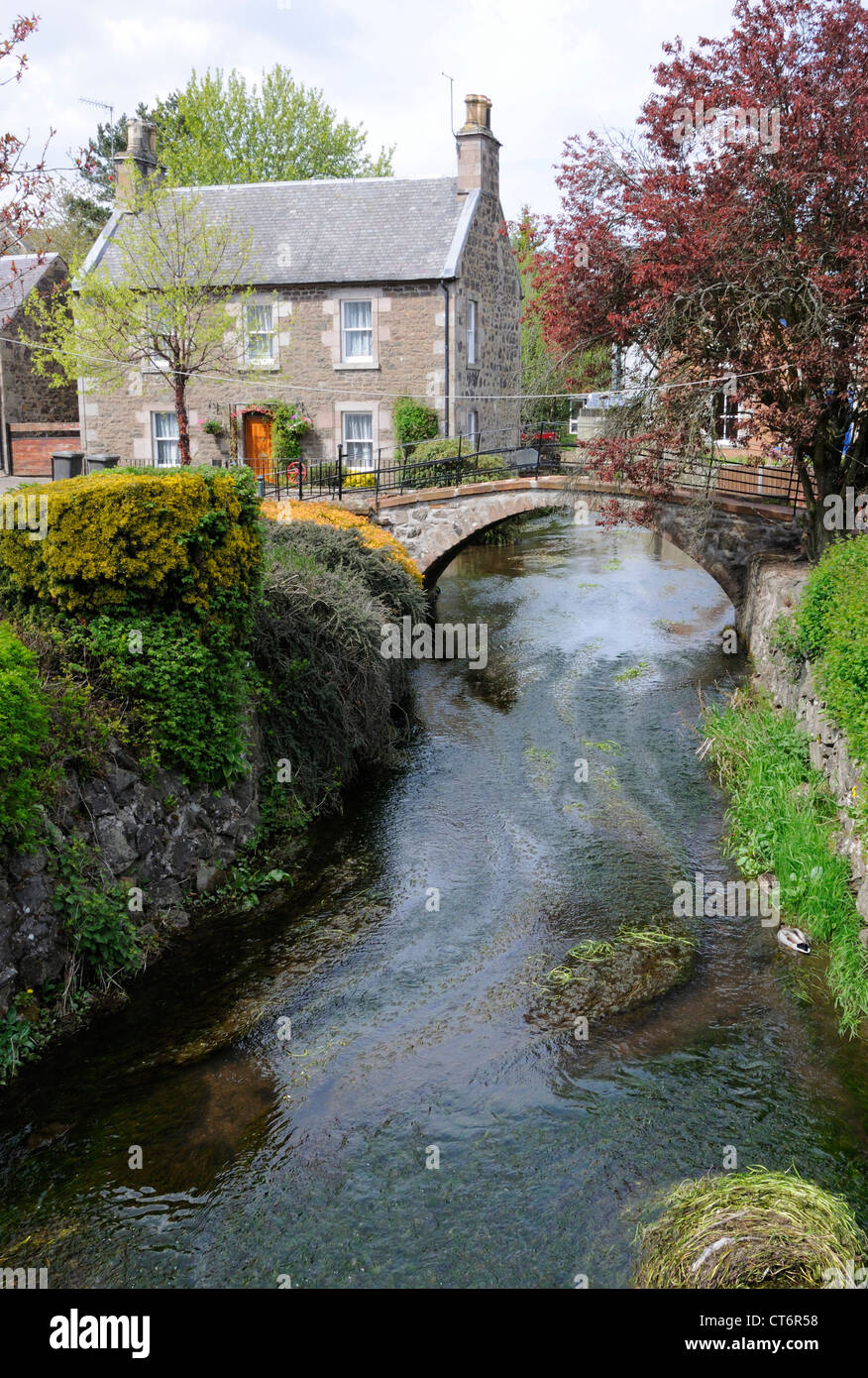 Footbridge over Biggar Burn Stock Photo - Alamy
