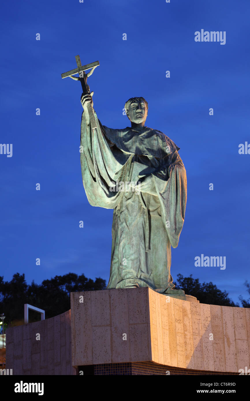 Statue of Sao Goncalo, patron of the city of Lagos. Algarve, Portugal ...