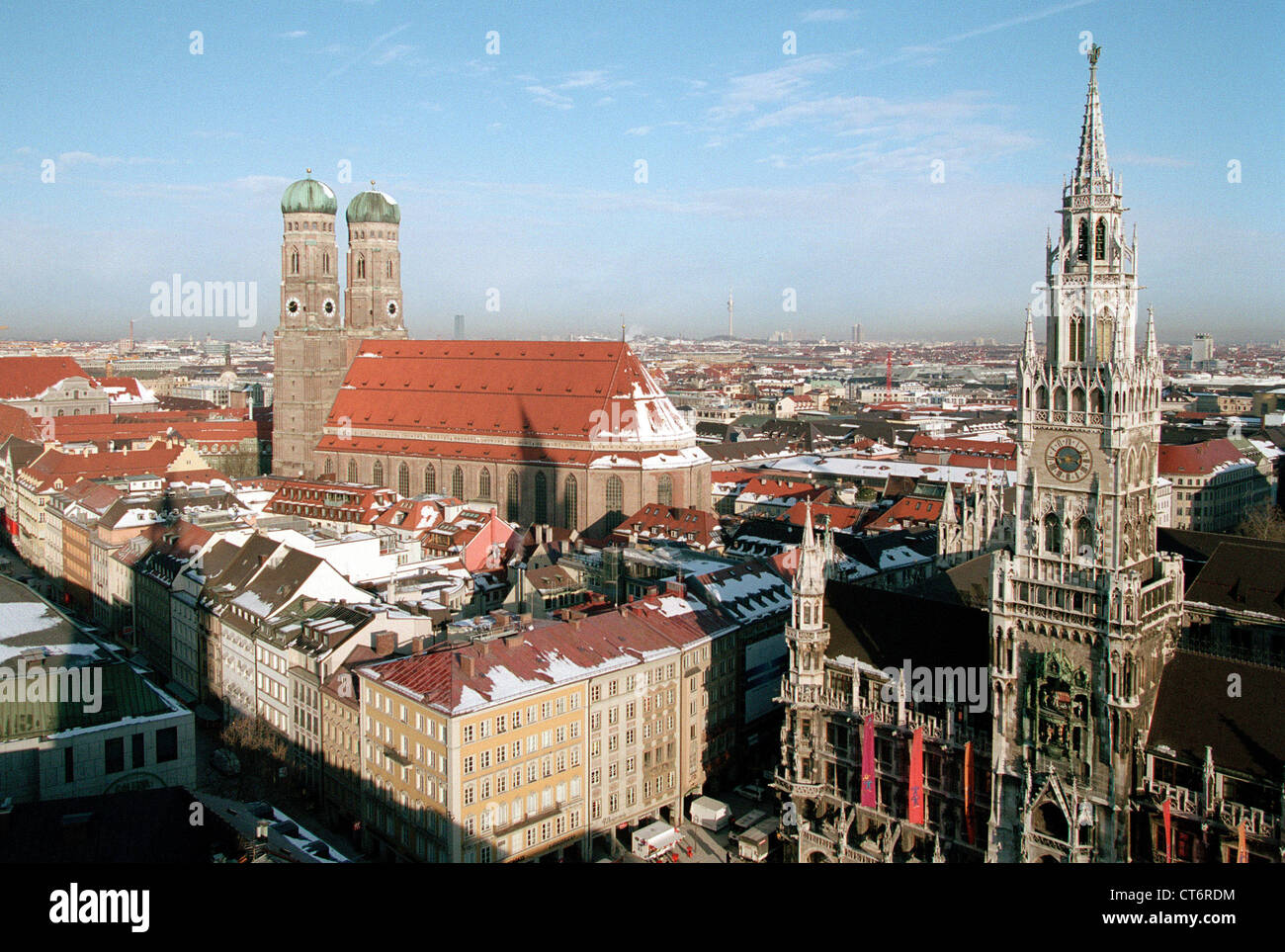 Muenchen, view over the city center with its landmark Stock Photo - Alamy