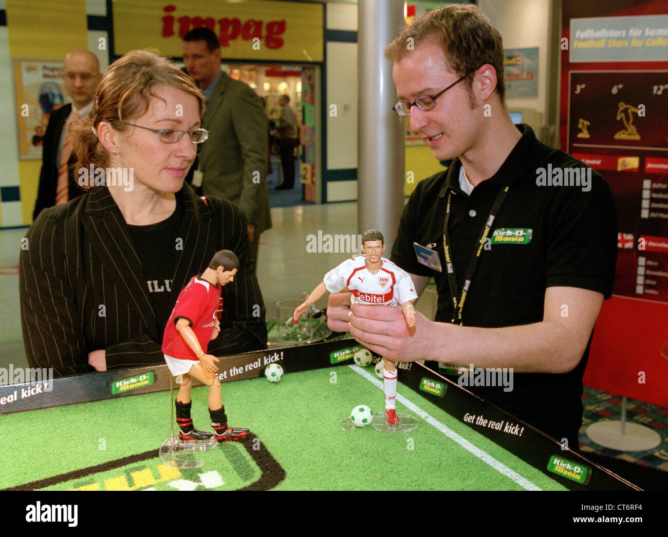 Nuernberg Toy Fair - Exhibition News Kick-o-Mania Stock Photo - Alamy