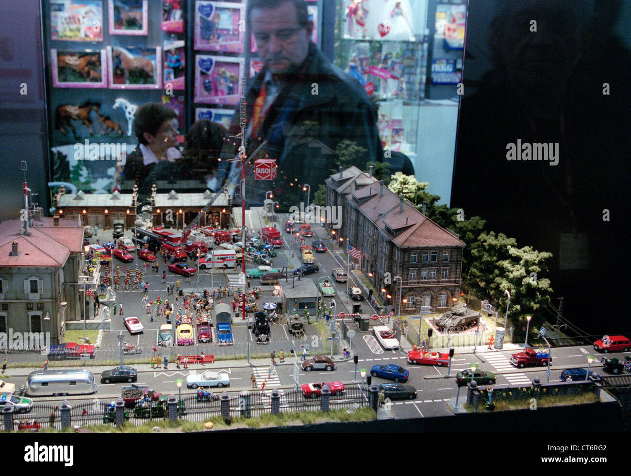 Nuernberg Toy Fair - model cars and figures Stock Photo - Alamy