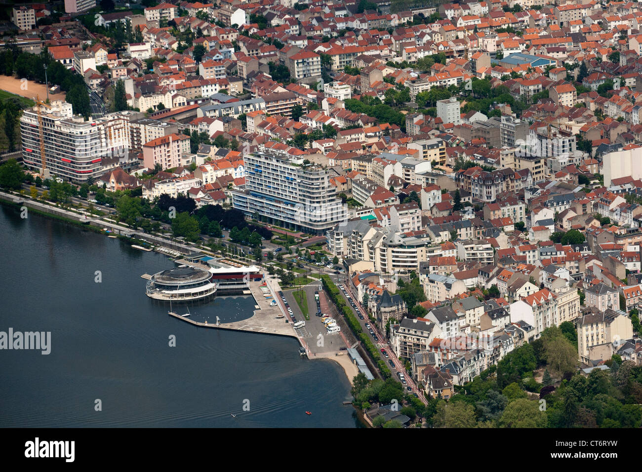 An aerial view of Vichy (Allier - Auvergne - France). Vichy from above ...