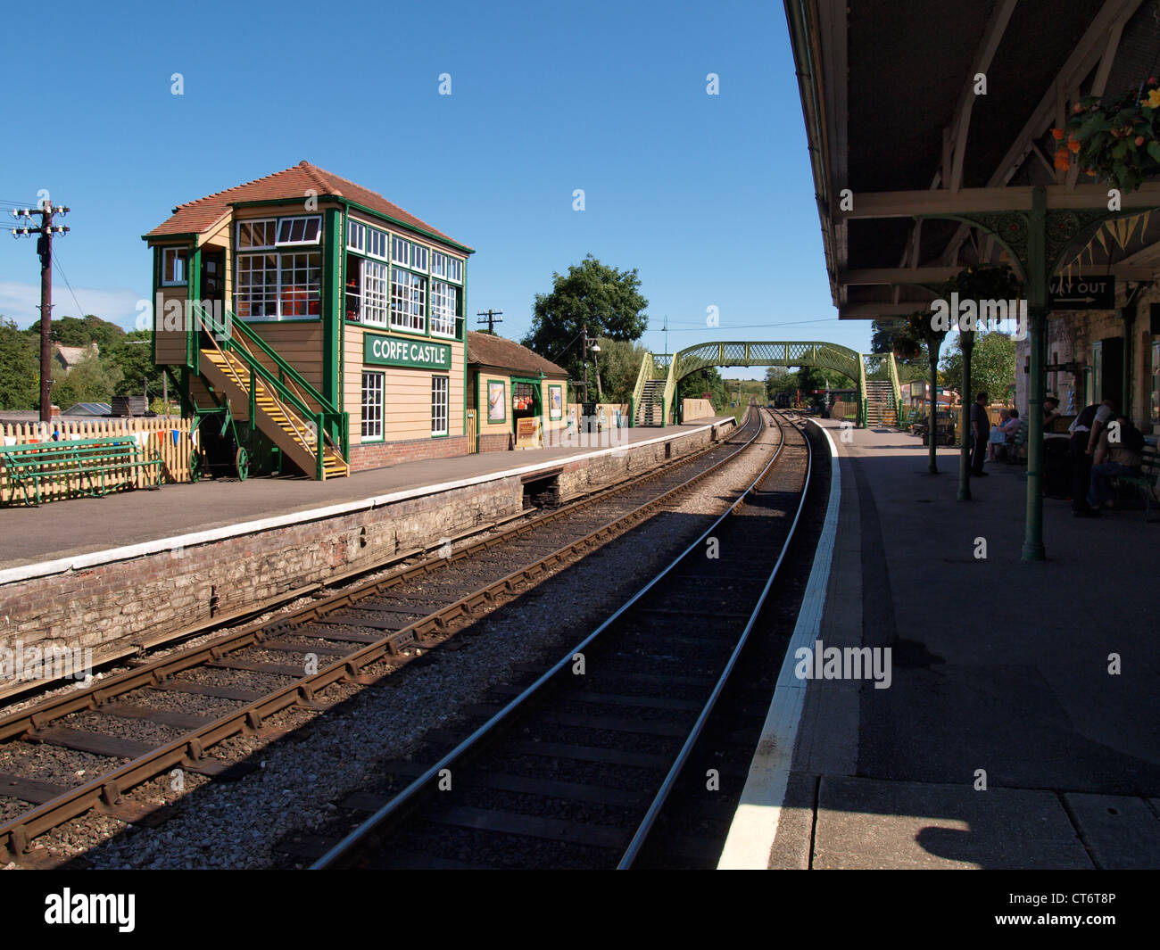 Corfe Castle Train Station, Dorset, Devon, UK Stock Photo - Alamy