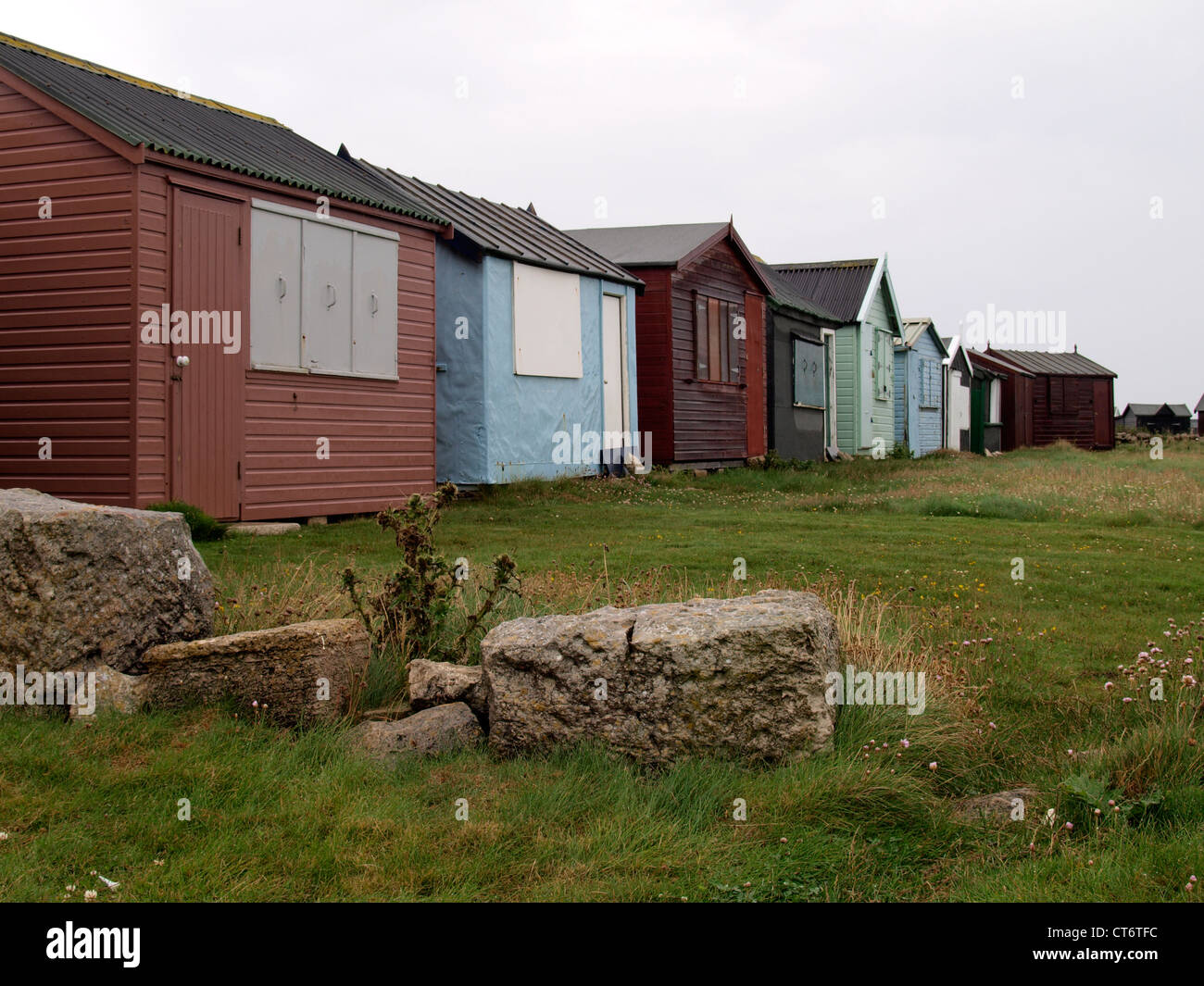Beach huts, Portland Bill, Dorset, UK Stock Photo - Alamy