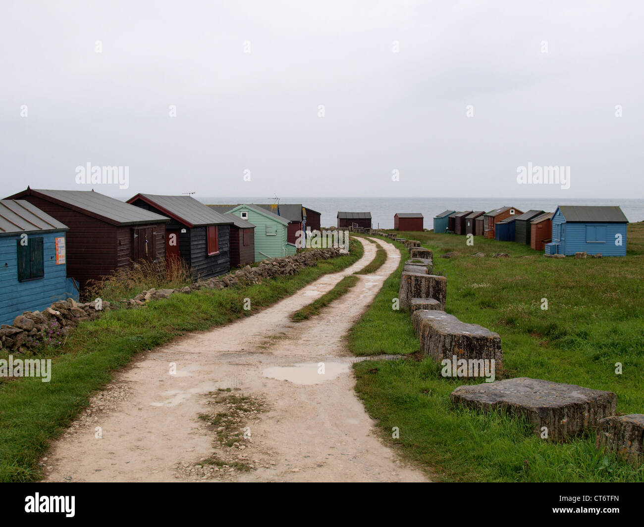 Beach huts, Portland Bill, Dorset, UK Stock Photo - Alamy