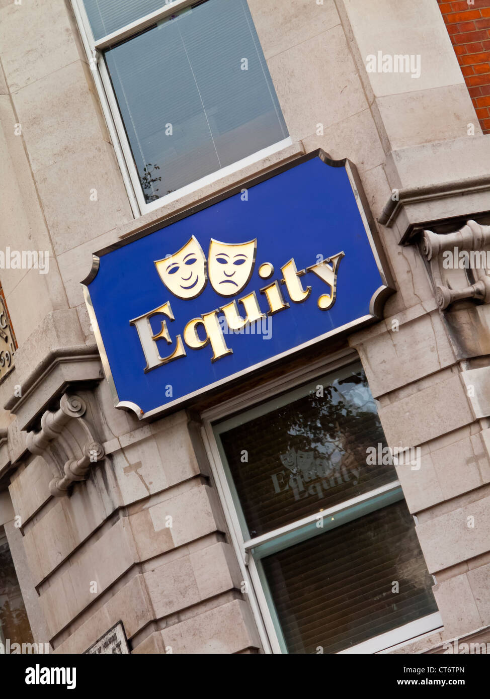 Sign outside the headquarters of Equity the British actors trade union ...