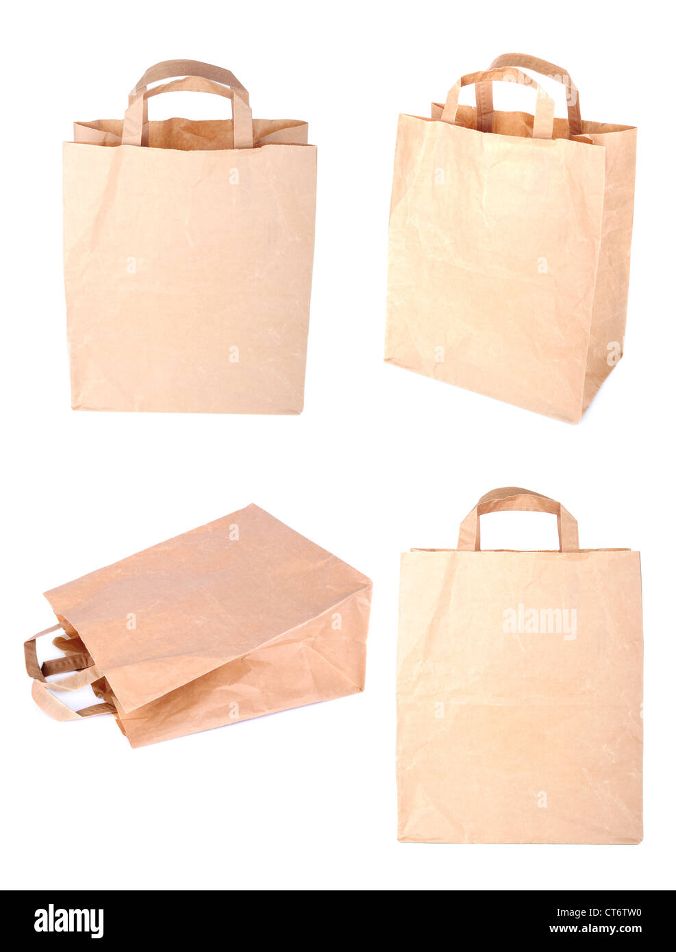 Colorful paper bags isolated on a white background Stock Photo - Alamy