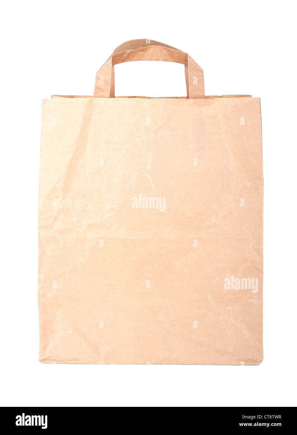 Paper bag isolated on a white background Stock Photo - Alamy