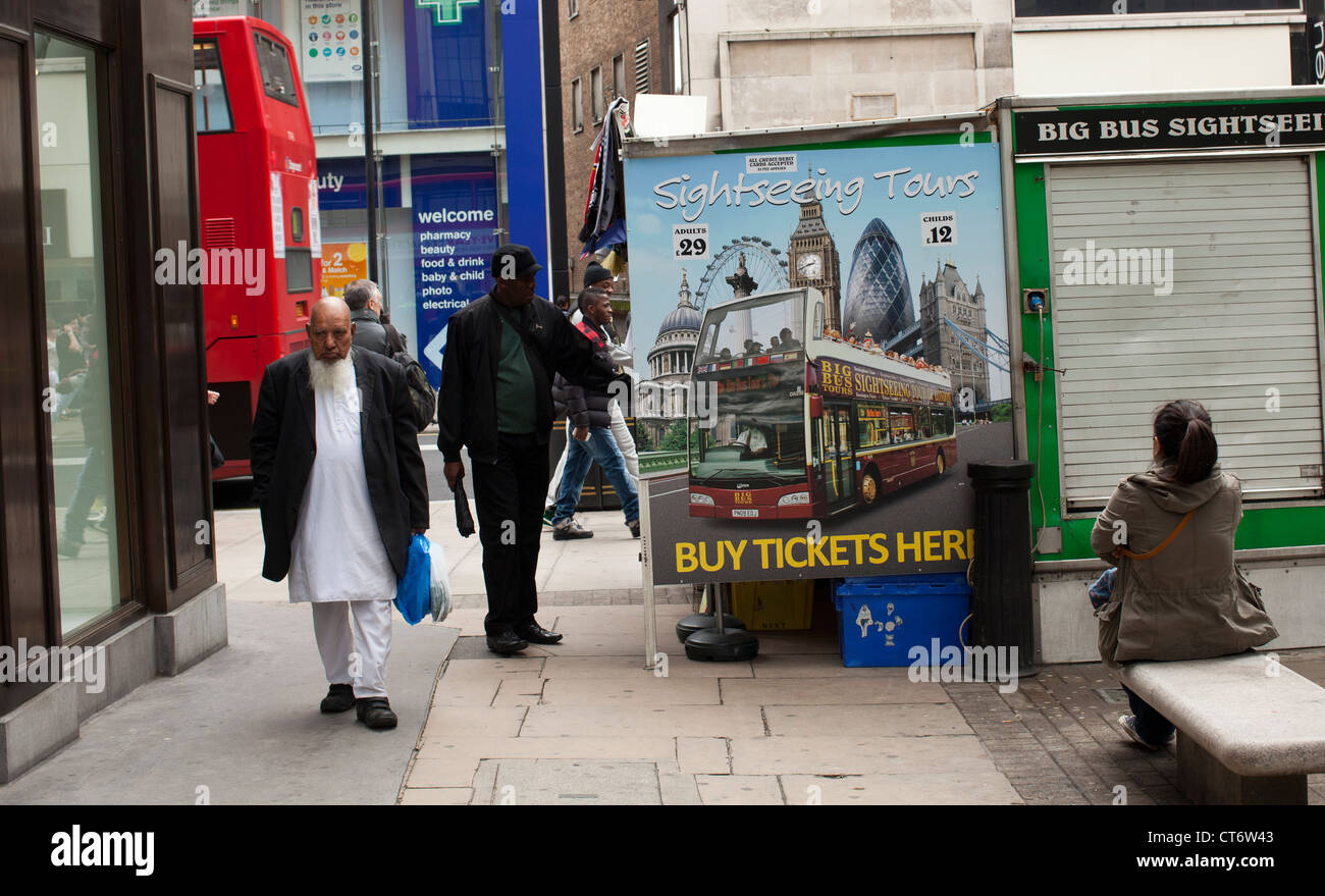 A man walks off of Oxford Street in central London, England. London ...