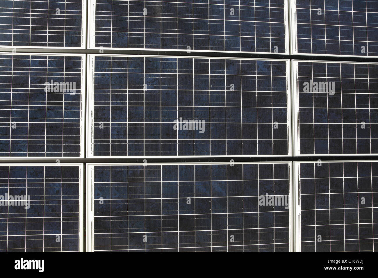 Solar panels on a building facade Stock Photo - Alamy