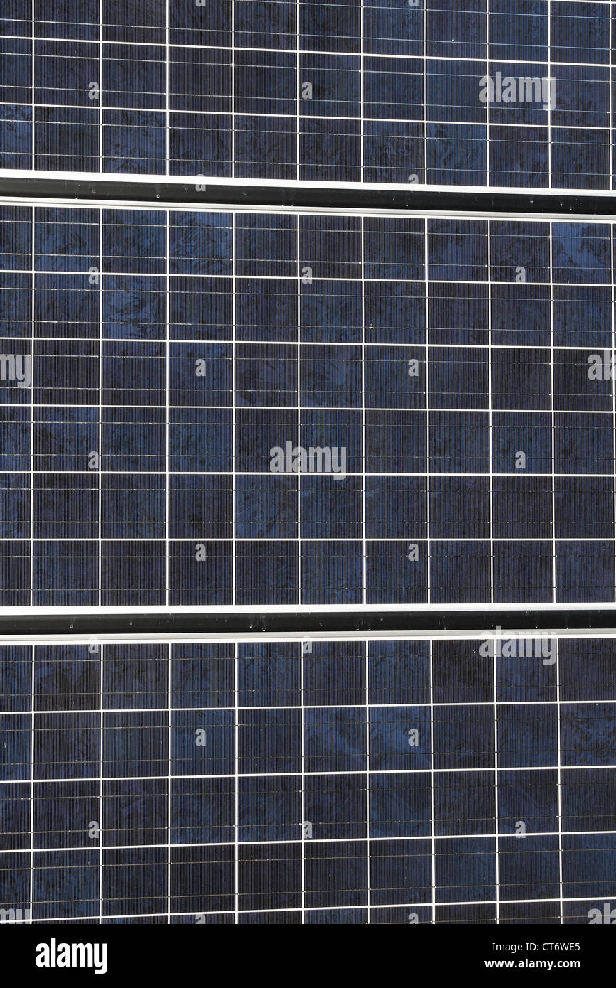 Solar panels on a building facade Stock Photo - Alamy