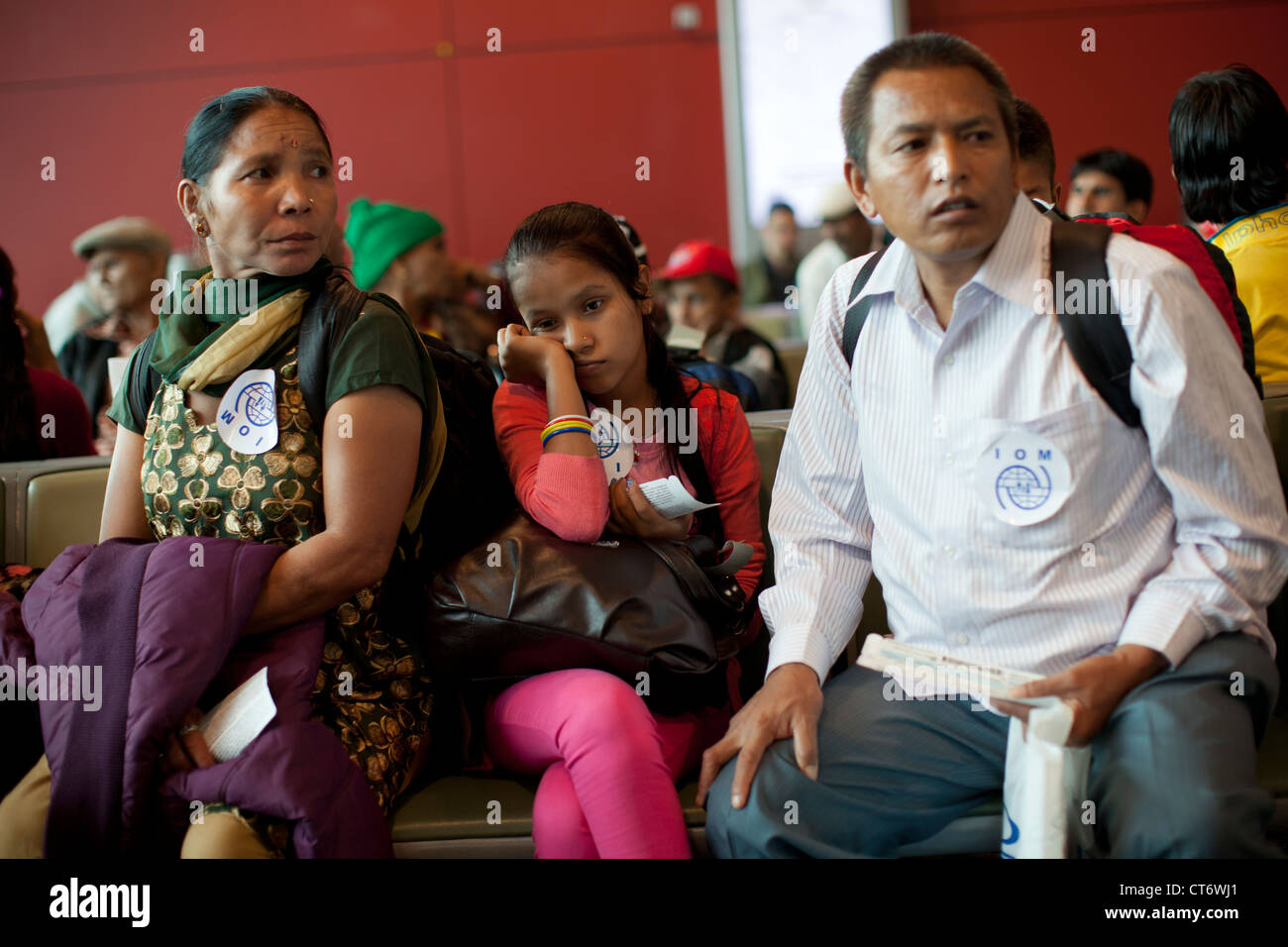 Iom refugee airport hi-res stock photography and images - Alamy