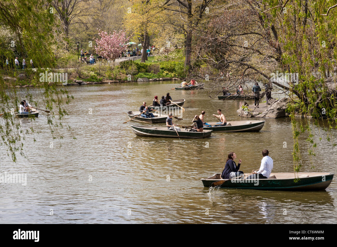 Row Boats on The Lake, Central Park, NYC Stock Photo - Alamy