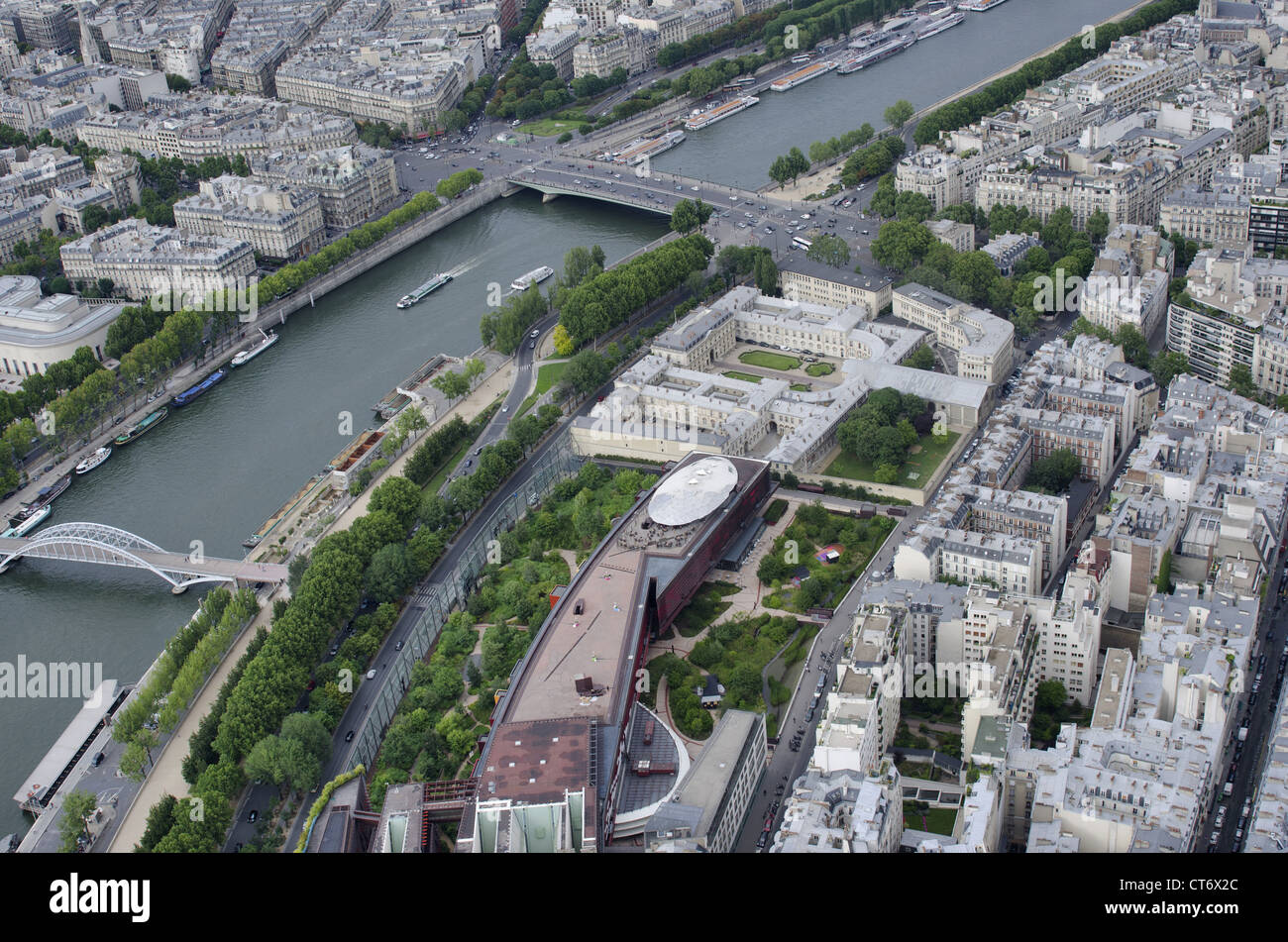 Ariel view of Paris city from Eiffel Tower, Paris, France Stock Photo ...