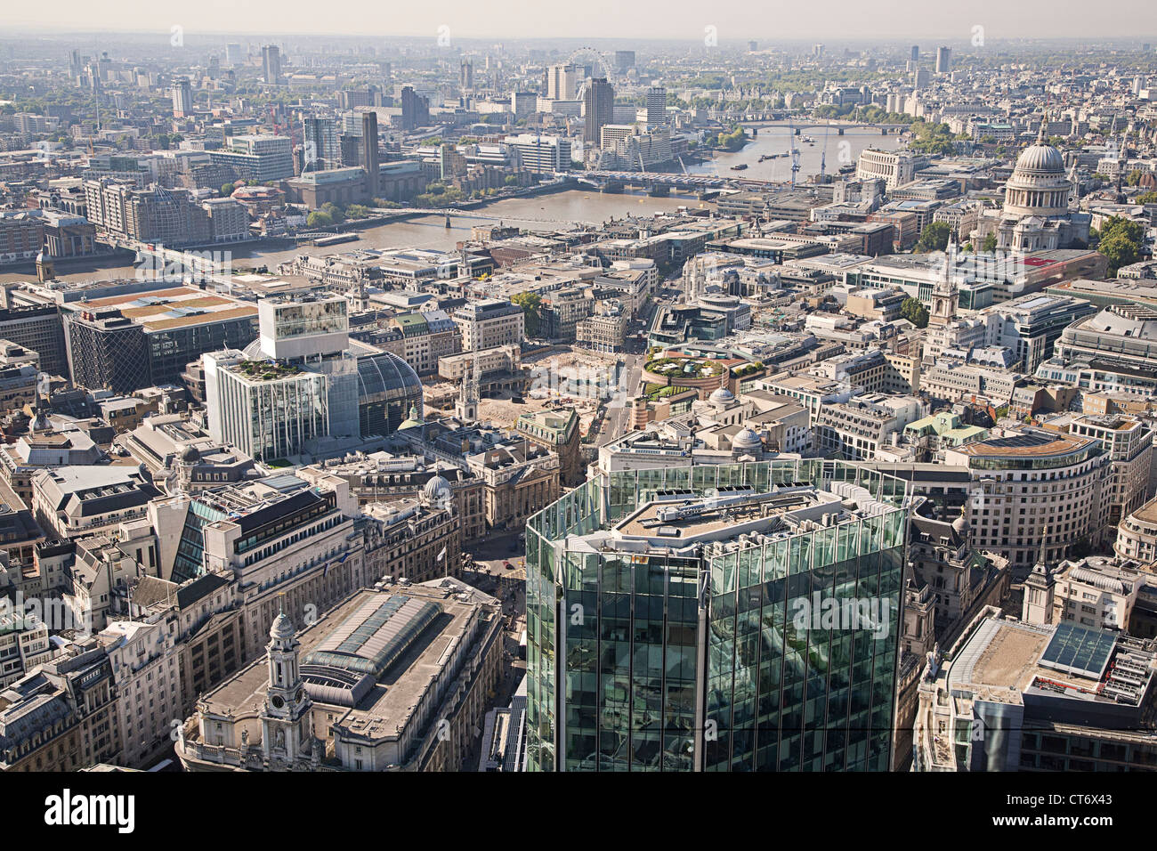 United Kingdom. England. City of London. High, panoramic viewpoint ...
