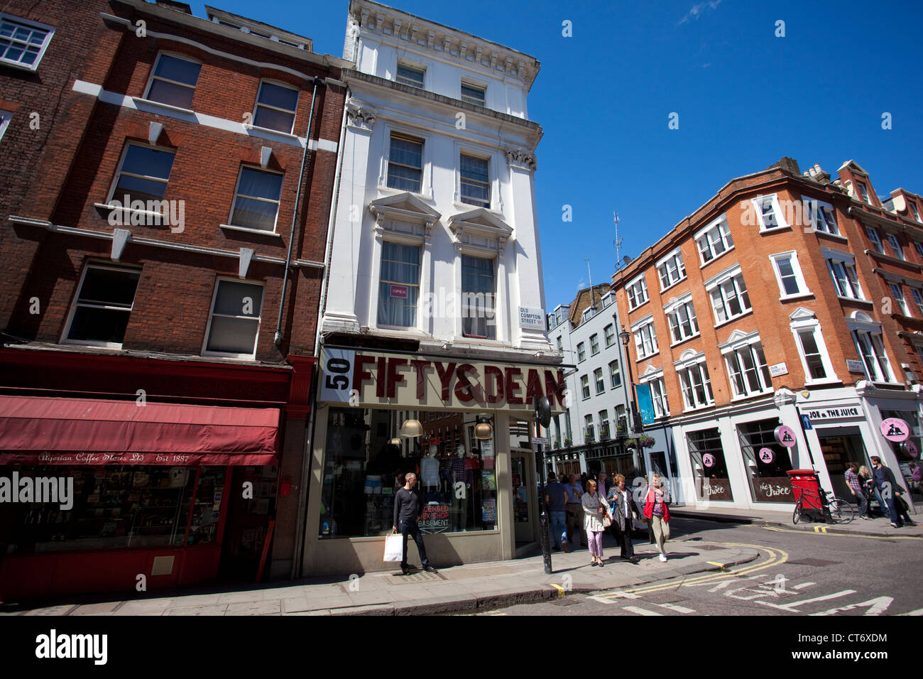 Old Compton Street, Soho, London, England, United Kingdom Stock Photo ...