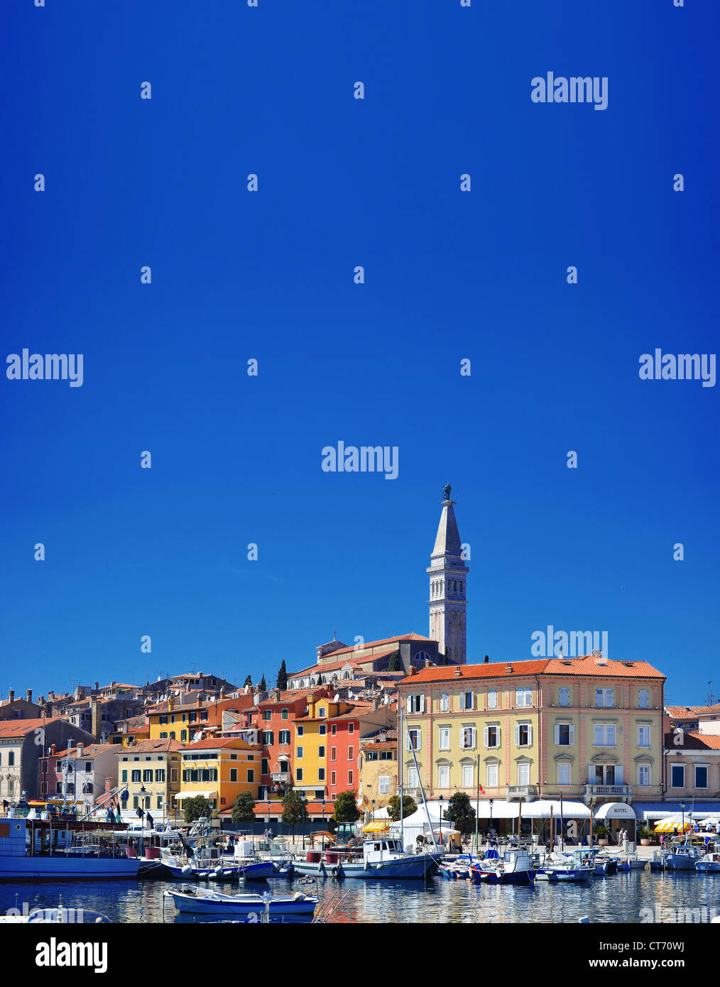 Old town architecture of Rovinj, Croatia. Istria touristic attraction ...