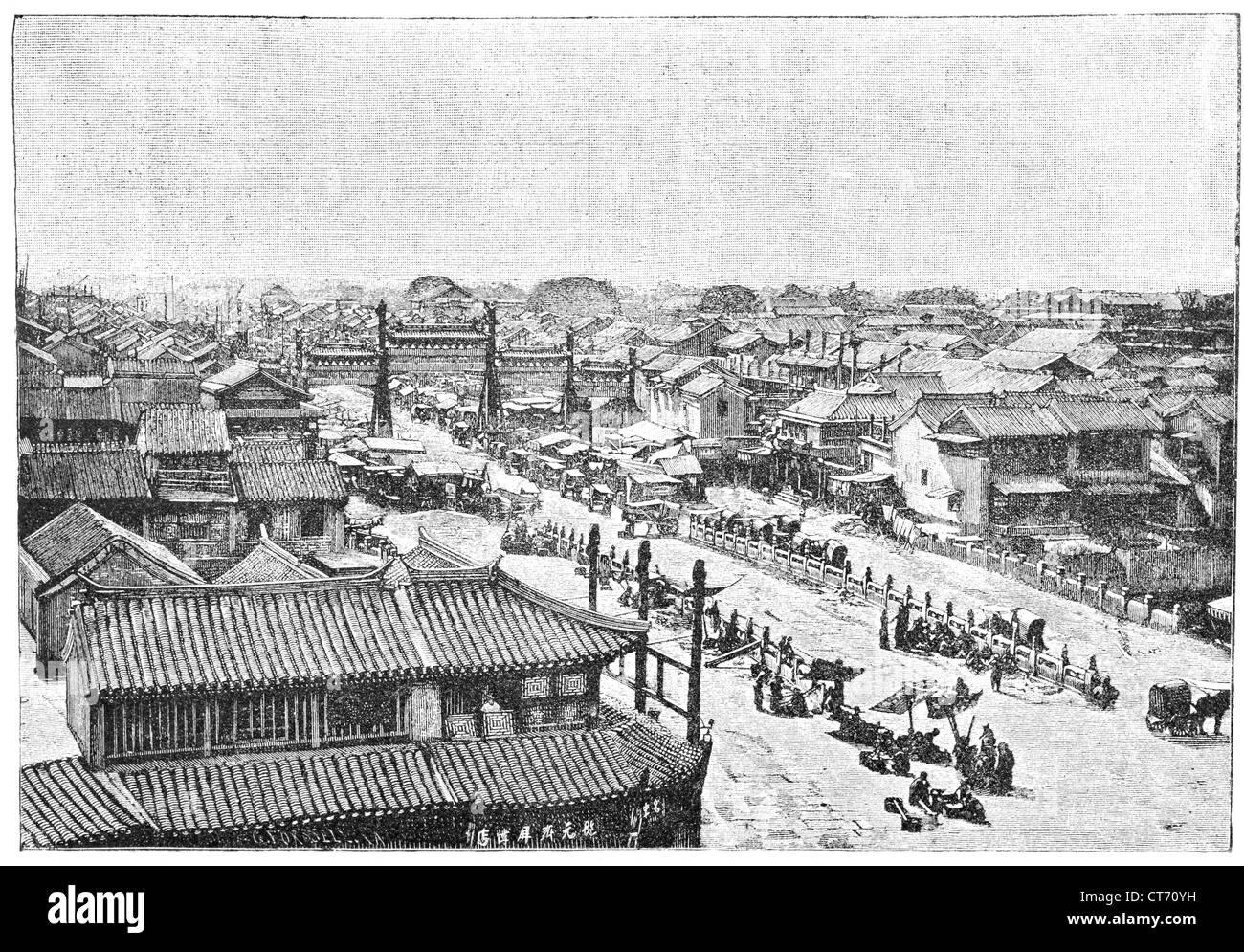 Beijing, China. Old engraving from a 19th century book Stock Photo - Alamy