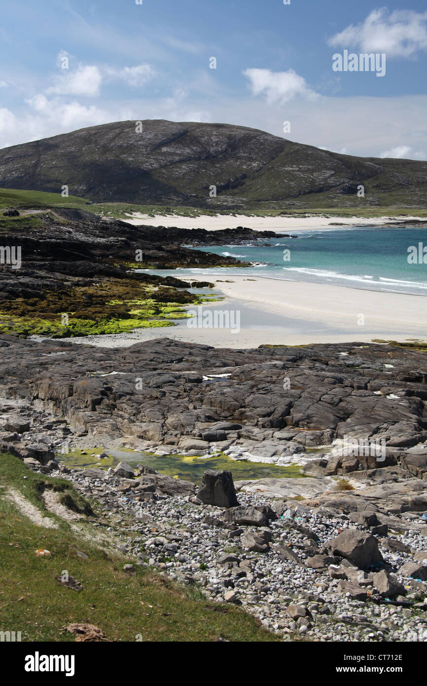 Isle of Barra, Scotland. Picturesque view of the west coast of Barra ...
