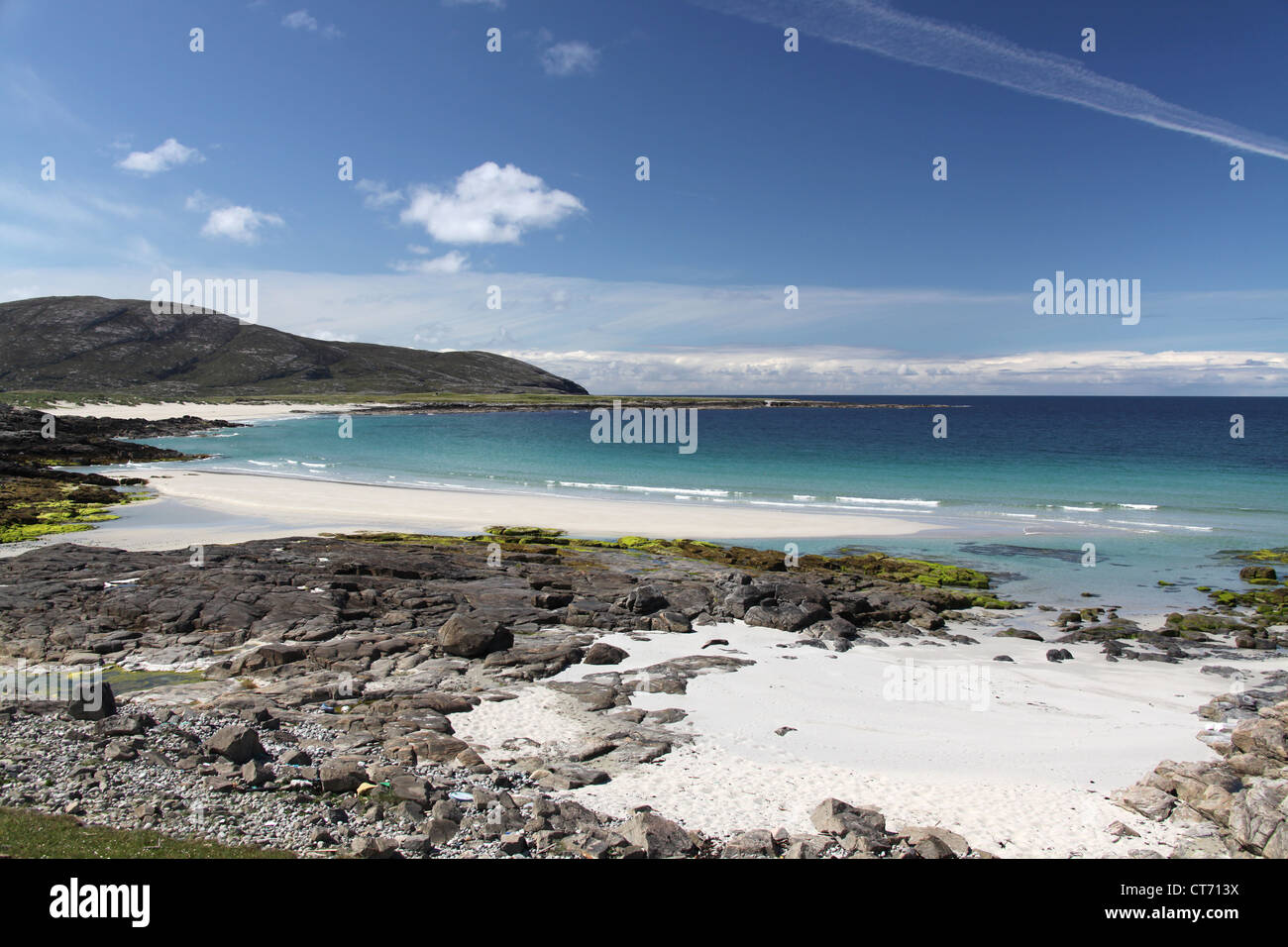 Isle of Barra, Scotland. Picturesque view of the west coast of Barra ...