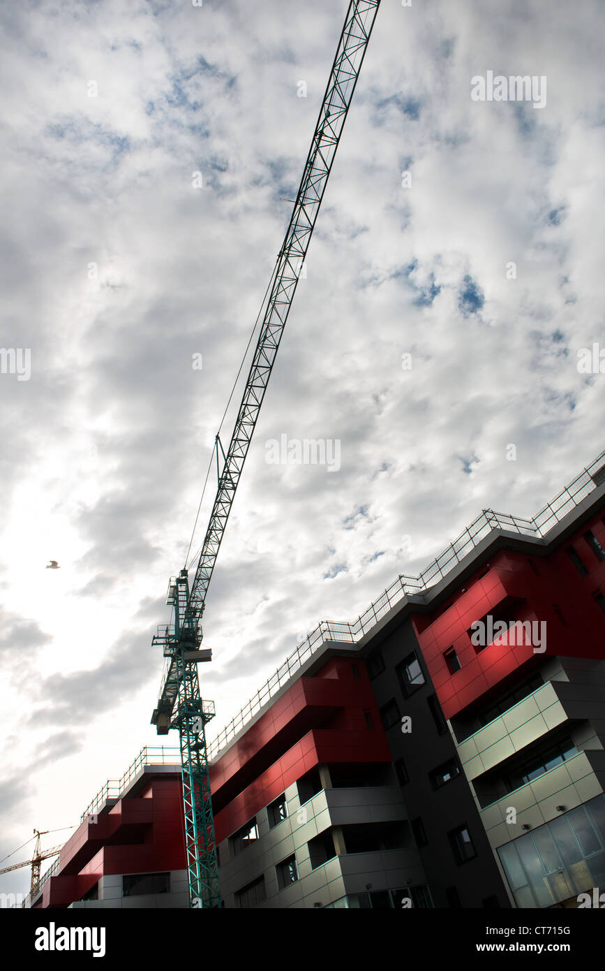 Construction crane scaffolding over hi-res stock photography and images ...
